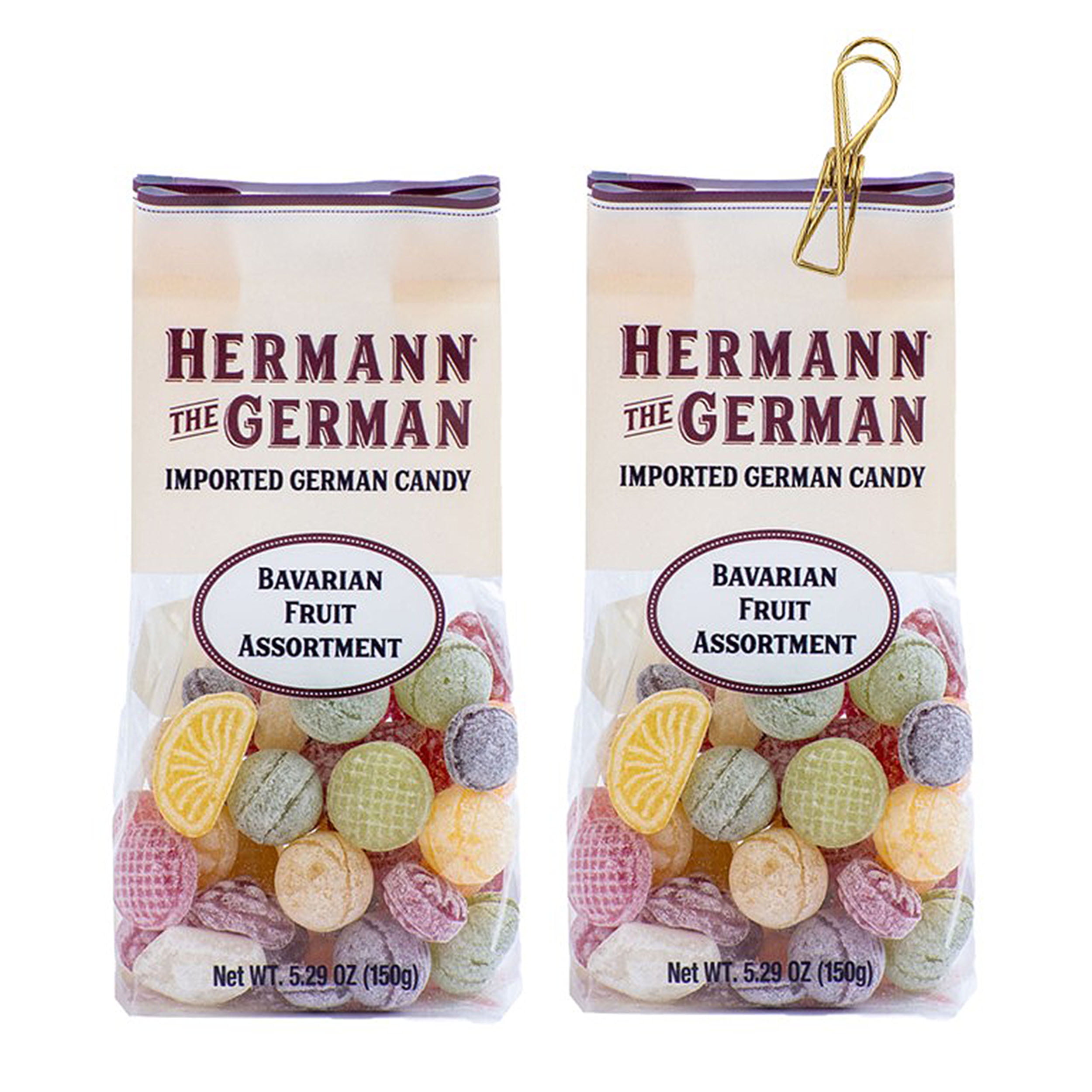 Hermann the German Bavarian Fruit Assortment Hard Candy 5.29 oz. X 2 ...