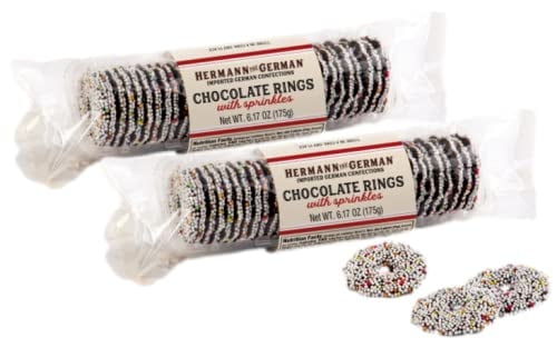 Hermann the German Chocolate Rings with Sprinkles -2 6.17OZ Packs ...