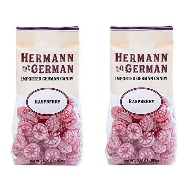 Hermann the German Hard Candy - Imported - Pack of 2 (Raspberry ...