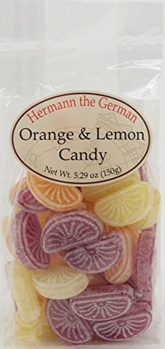 Hermann the German Orange & Lemon Hard Candy 150g (5.29oz) - Walmart.com