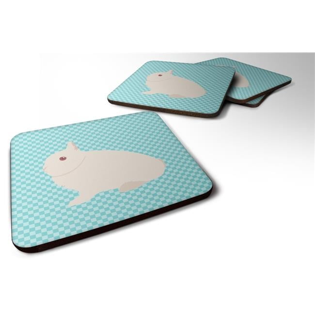 Hermelin Rabbit Blue Check Foam Coaster - Set of 4 - Walmart.com