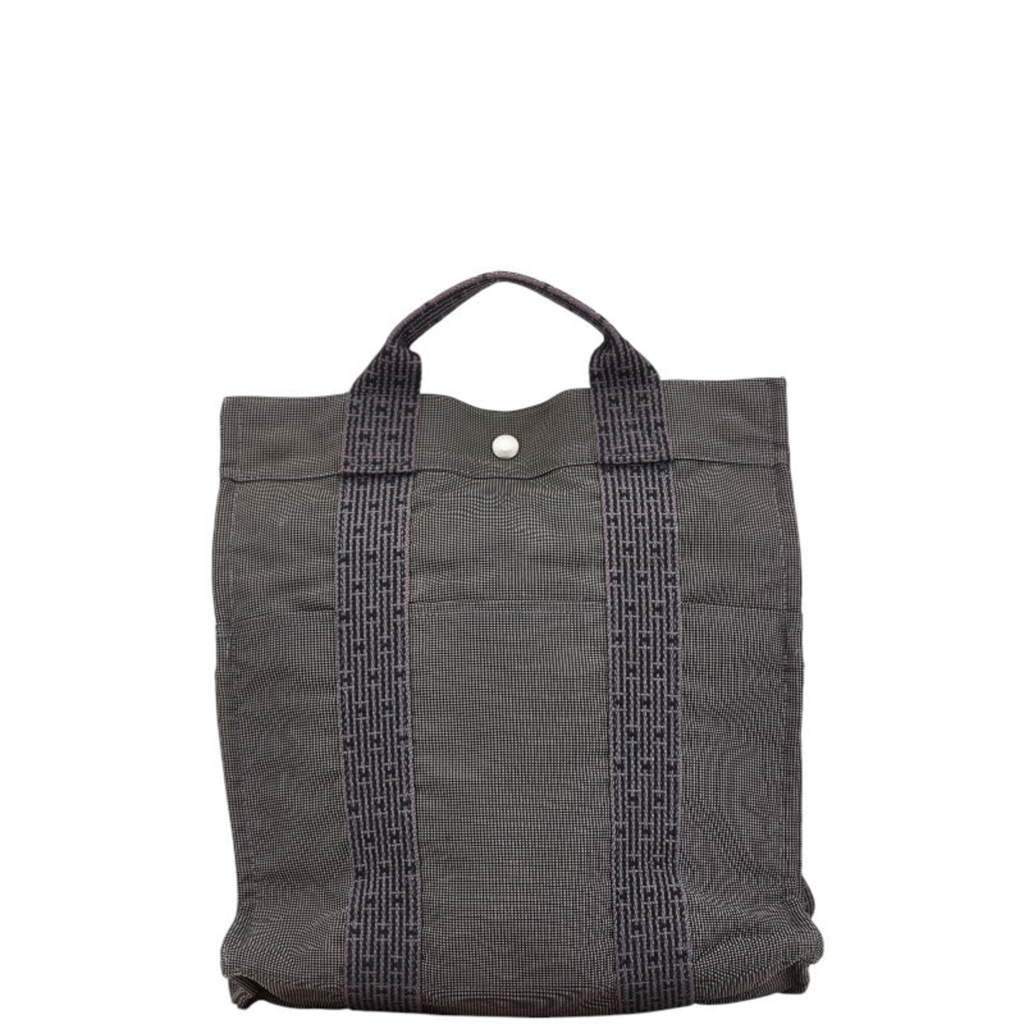 Pre-Owned Hermes Air Line Ad MM Backpack Grey Canvas Women's HERMES ...