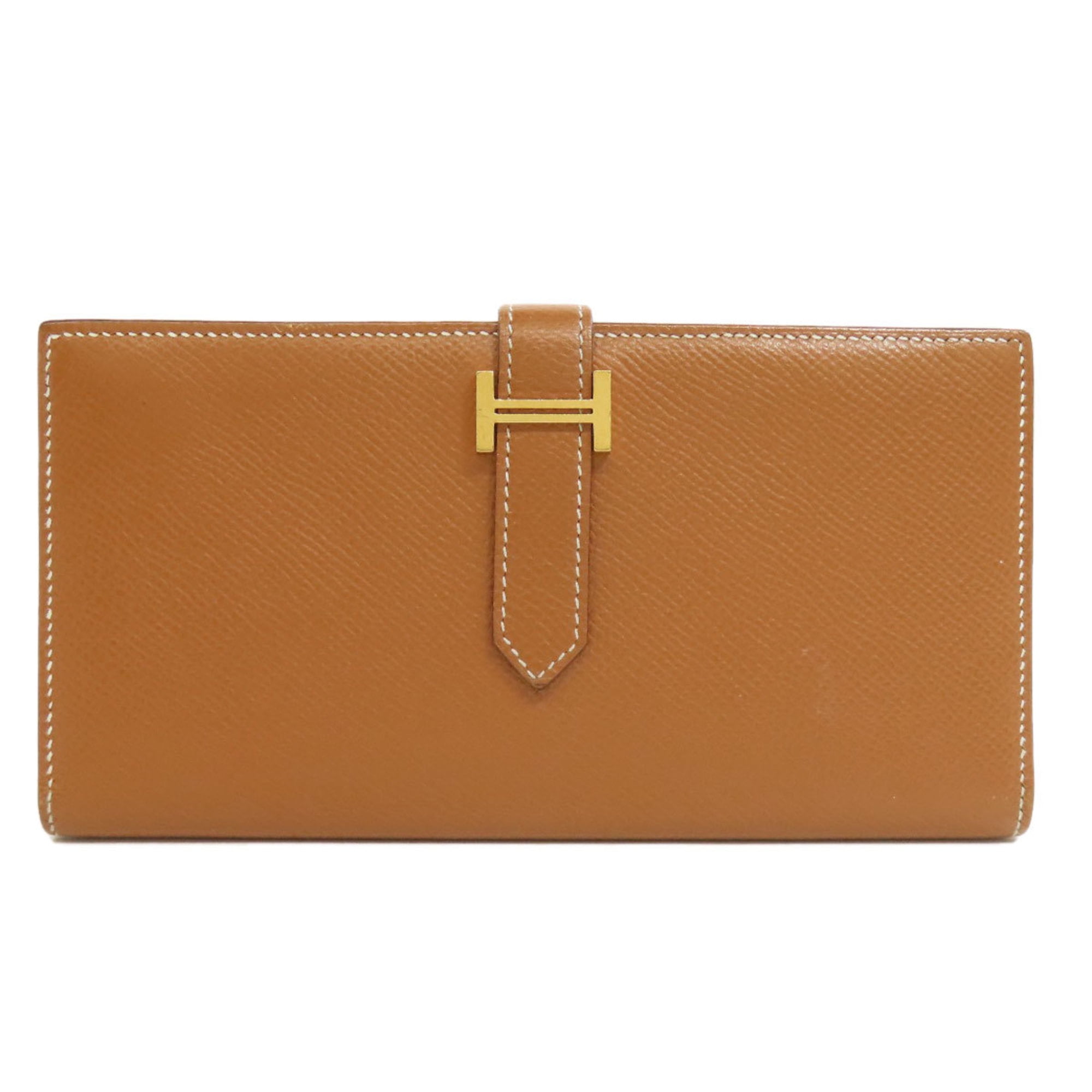 Pre-Owned Hermes Bearn Soufflet Long Wallet Epson Women's HERMES (Good ...