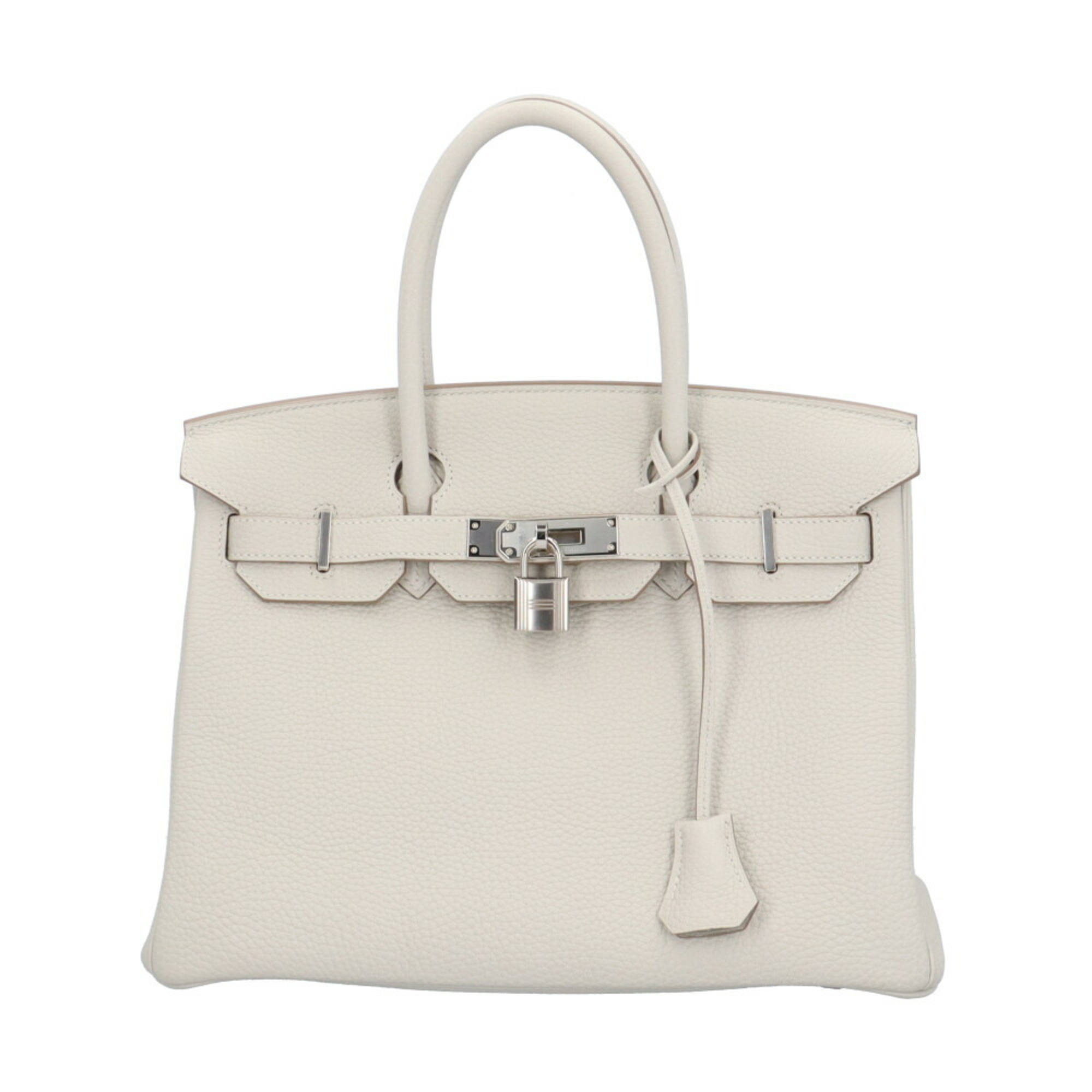 Pre-Owned Hermes Birkin 30 Handbag Leather White Women's HERMES (Good ...