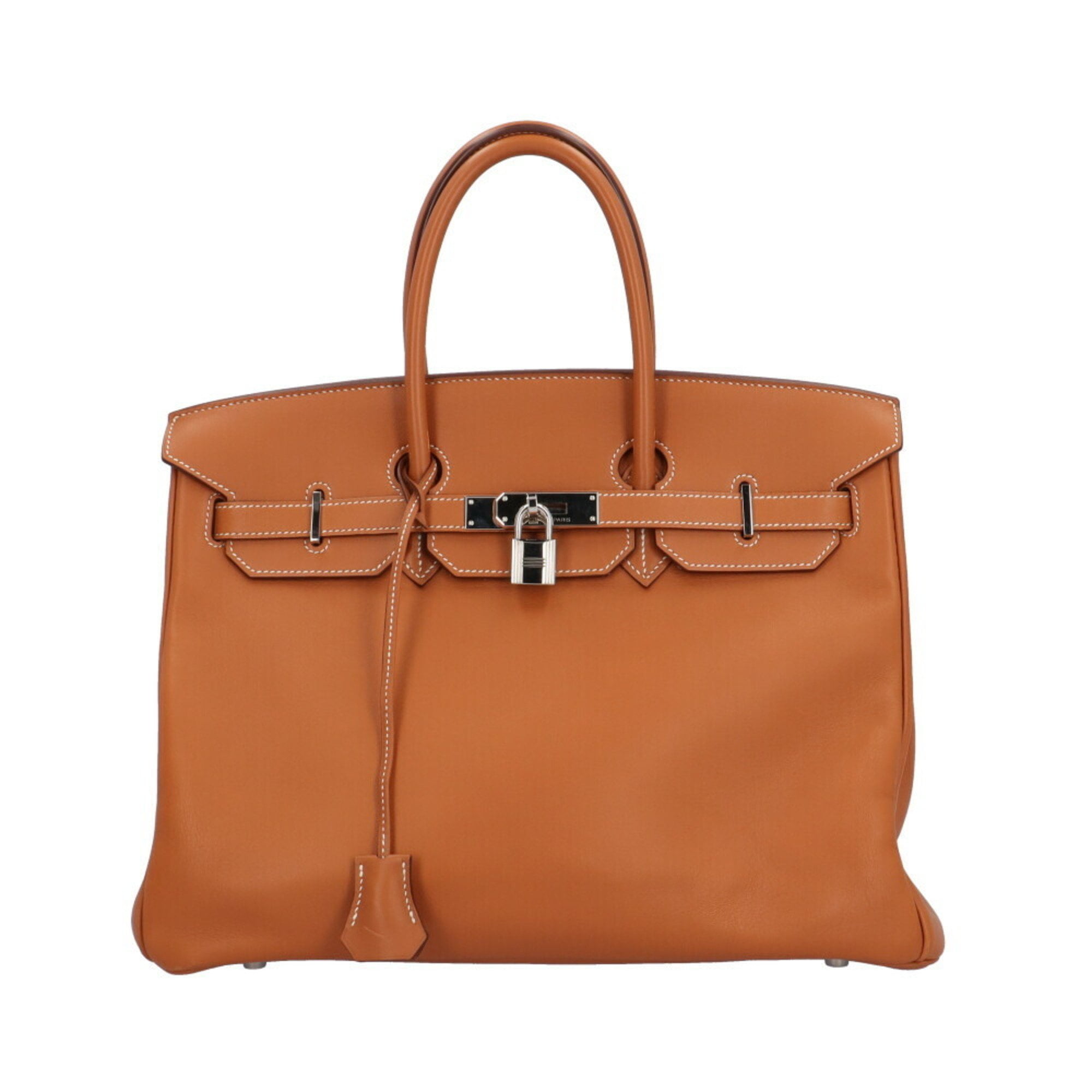 Pre-Owned Hermes Birkin 35 Handbag Swift Brown Women's HERMES (Good ...