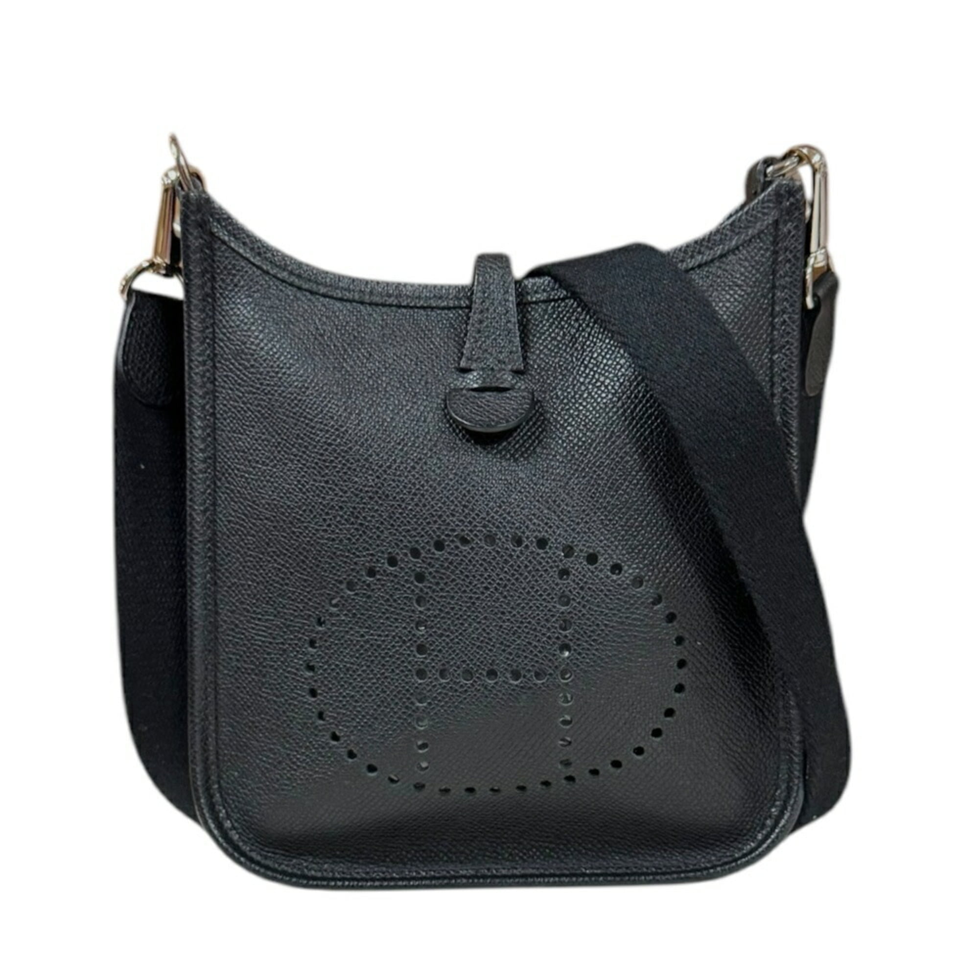 Pre-Owned Hermes Evelyn TPM Shoulder Bag Epsom Black Women's HERMES ...