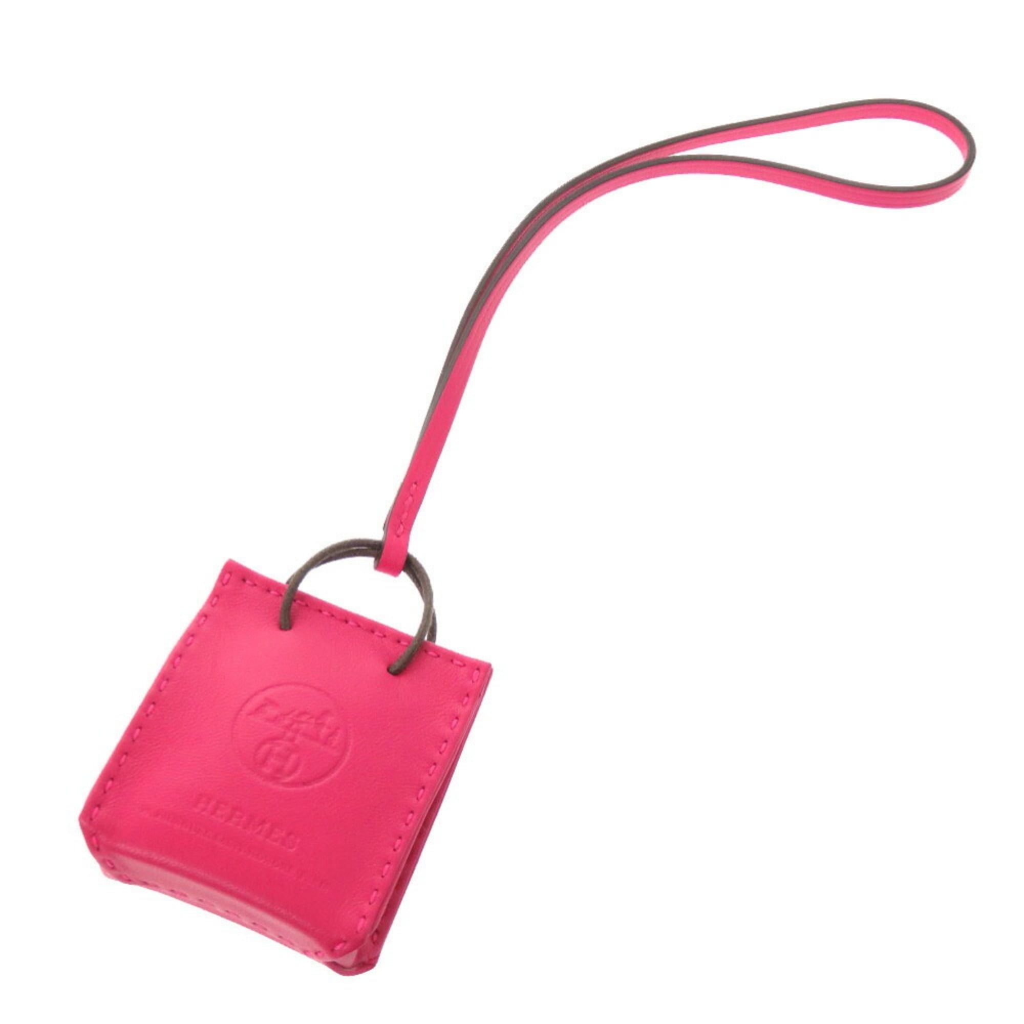 Pre-Owned Hermes Sac Orange Anjou Milo Y Stamp Bag Charm 1017 HERMES ...