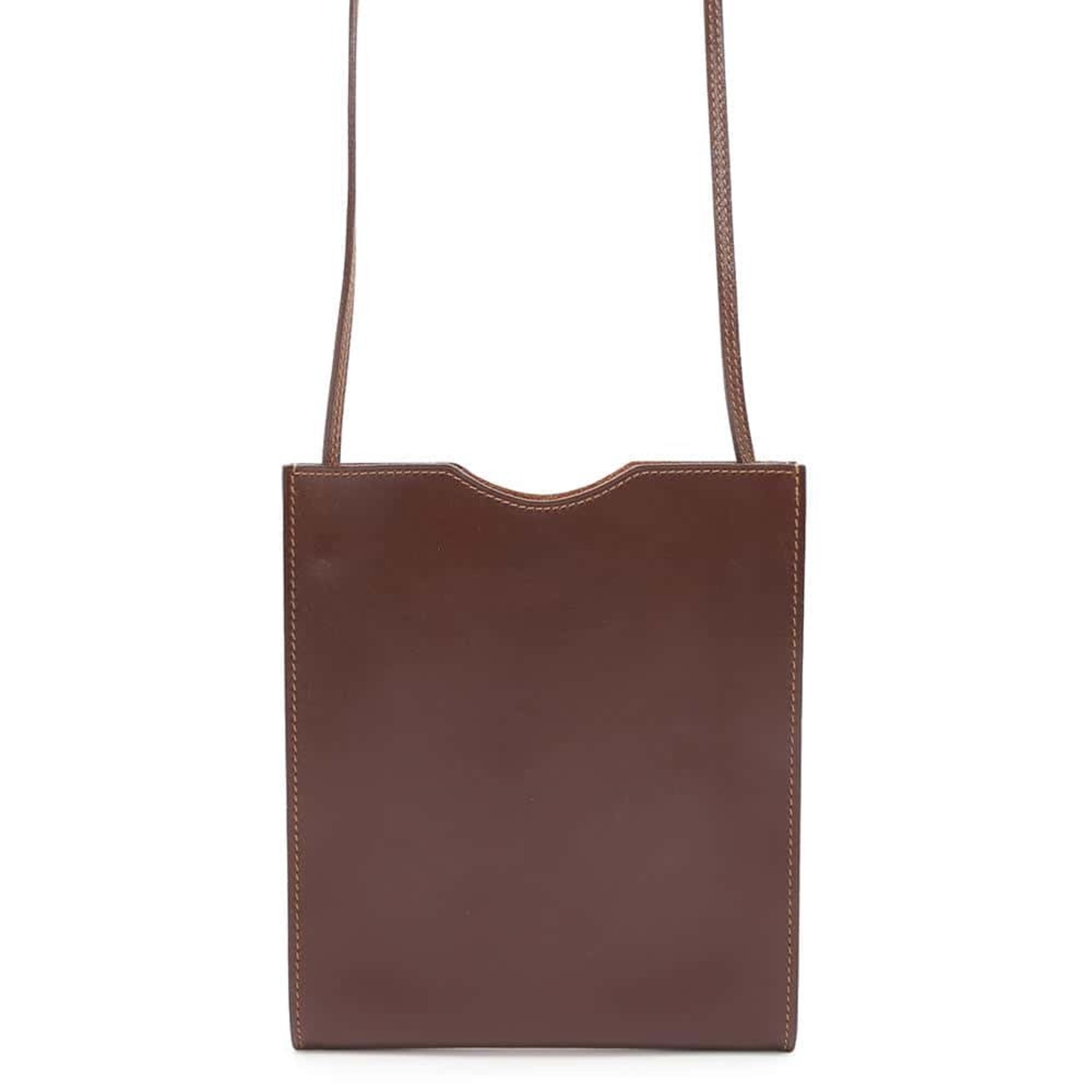 Pre-Owned Hermes Shoulder Bag Onimetoe Brown Box Calf G Stamp HERMES ...