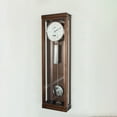 Hermle 37" Walnut Brown and White Mechanical Regulator Pendulum Wall ...