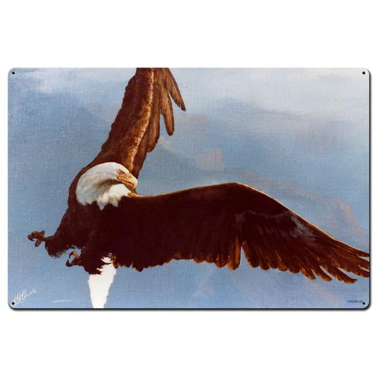 Hermon Adams Bald Eagle Satin Metal Sign - 18 x 12 in. - Walmart.com