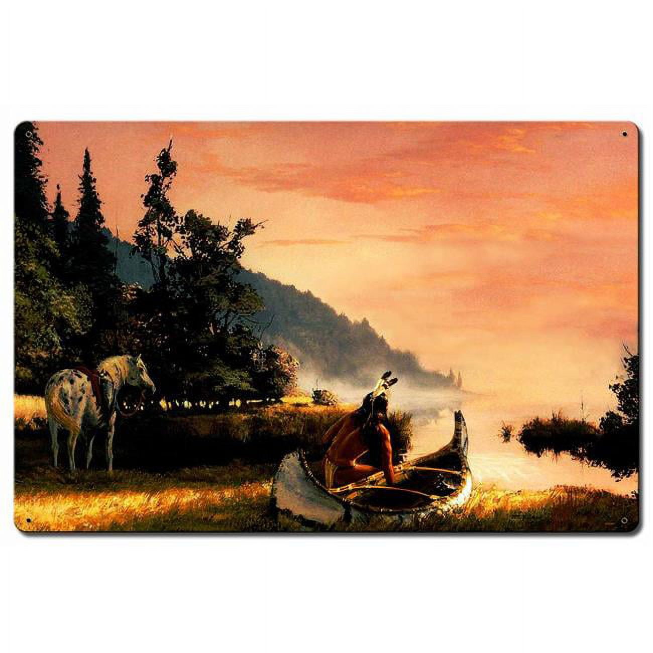 Hermon Adams Hunters Return Satin Metal Sign - 24 x 16 in. - Walmart.com