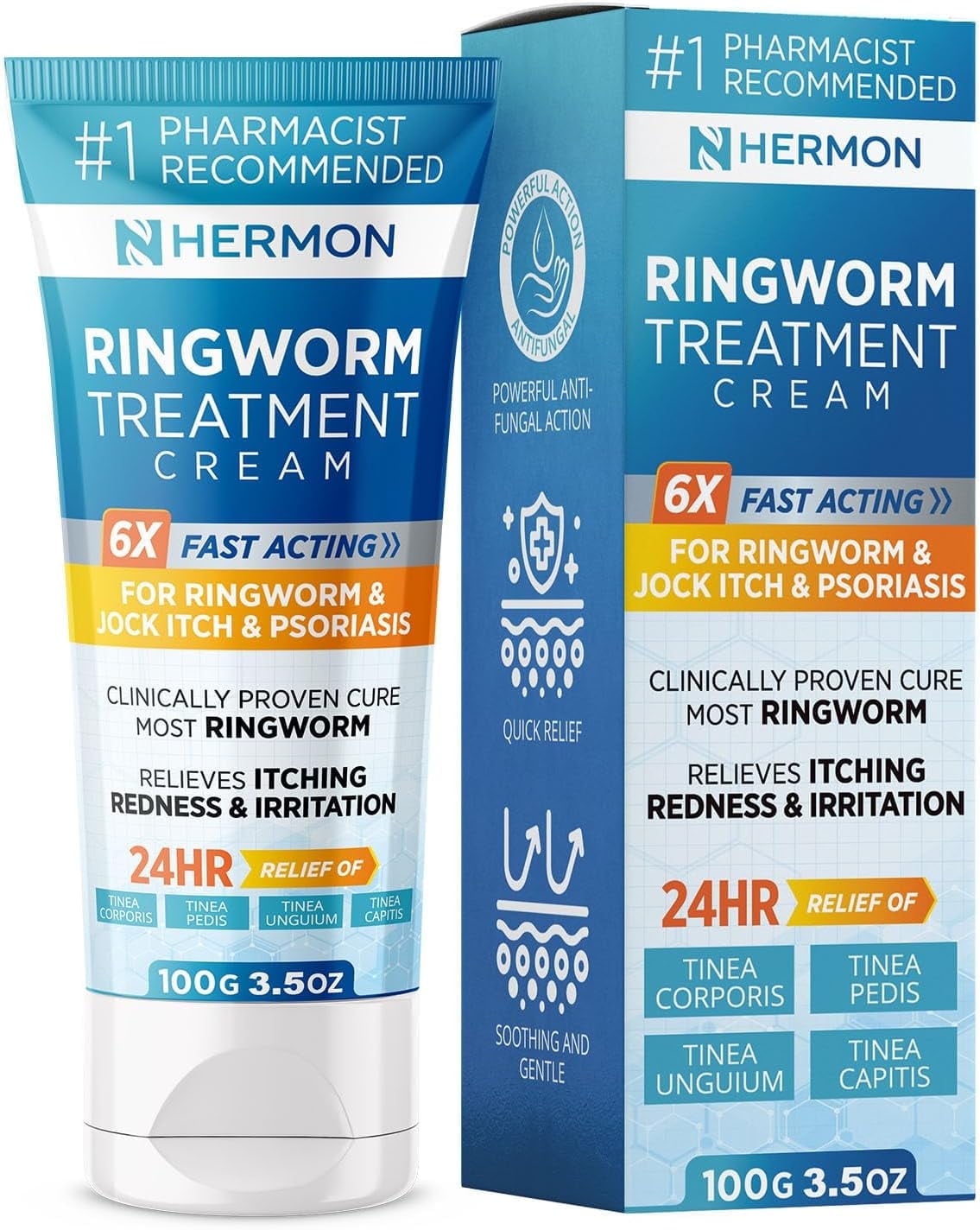 Hermon Antifungal Ringworm Cream 100ml for Adults and Kids Safe ...