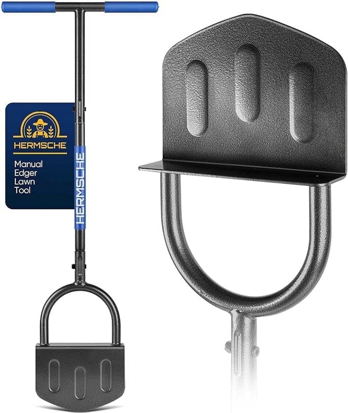 Hermsche Garden Edging Hand Tool, Half Moon Lawn Edger with T-Grip ...