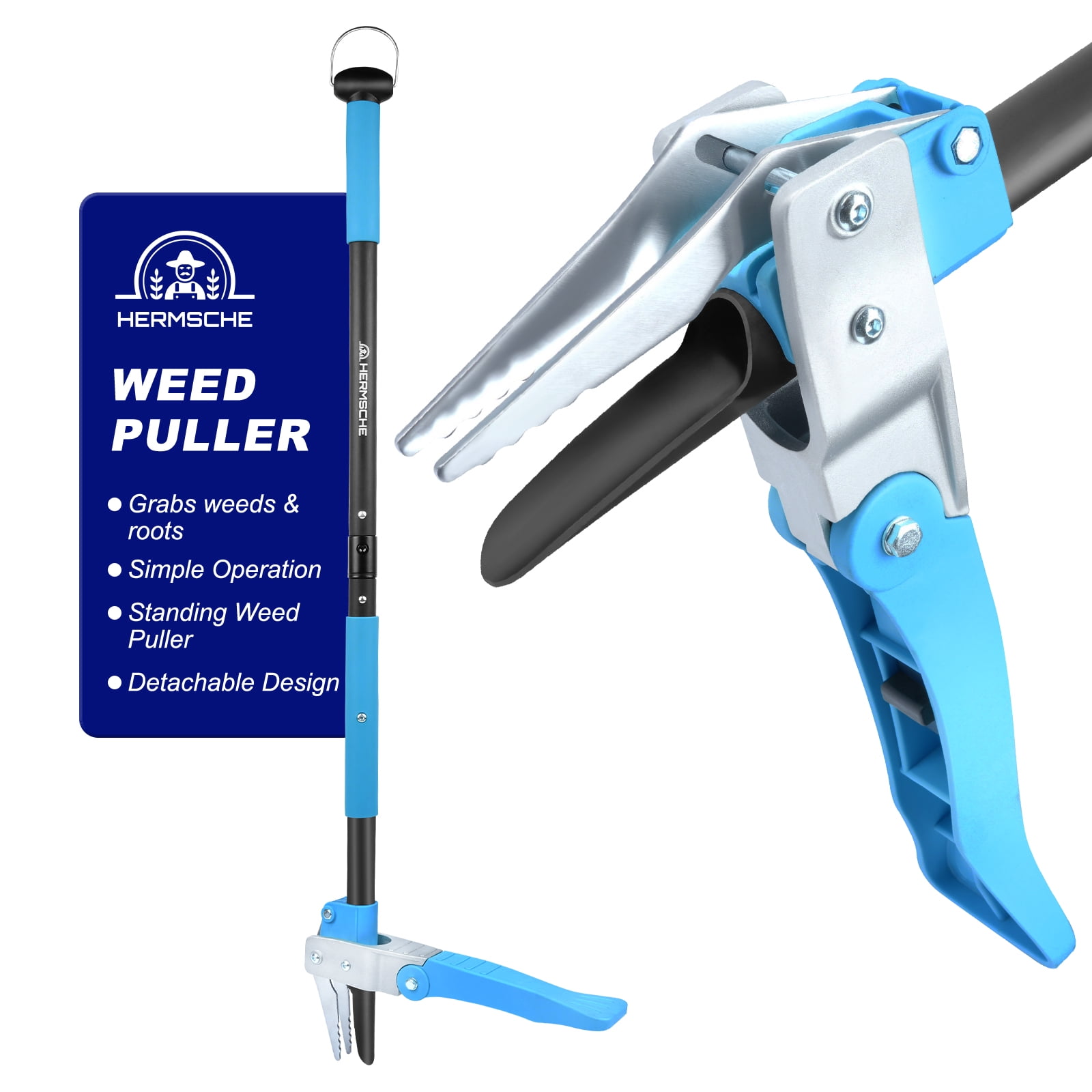 Hermsche Stand Up Weeder Puller, 3-Claws Garden Weed Removal Tool, 40 ...