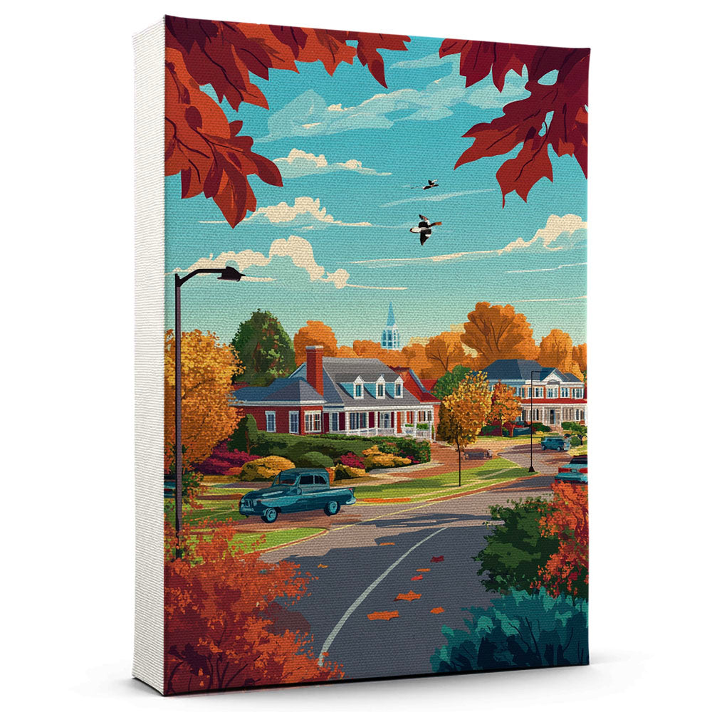 Herndons Vintage Travel Canvass, Virginia Canvas Wall Art, Herndons ...