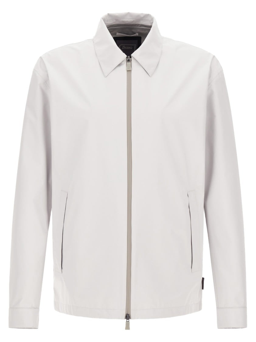 Herno Men's Ice Grey Windbreaker Jacket With Gore-Tex Fabric Neutrals ...