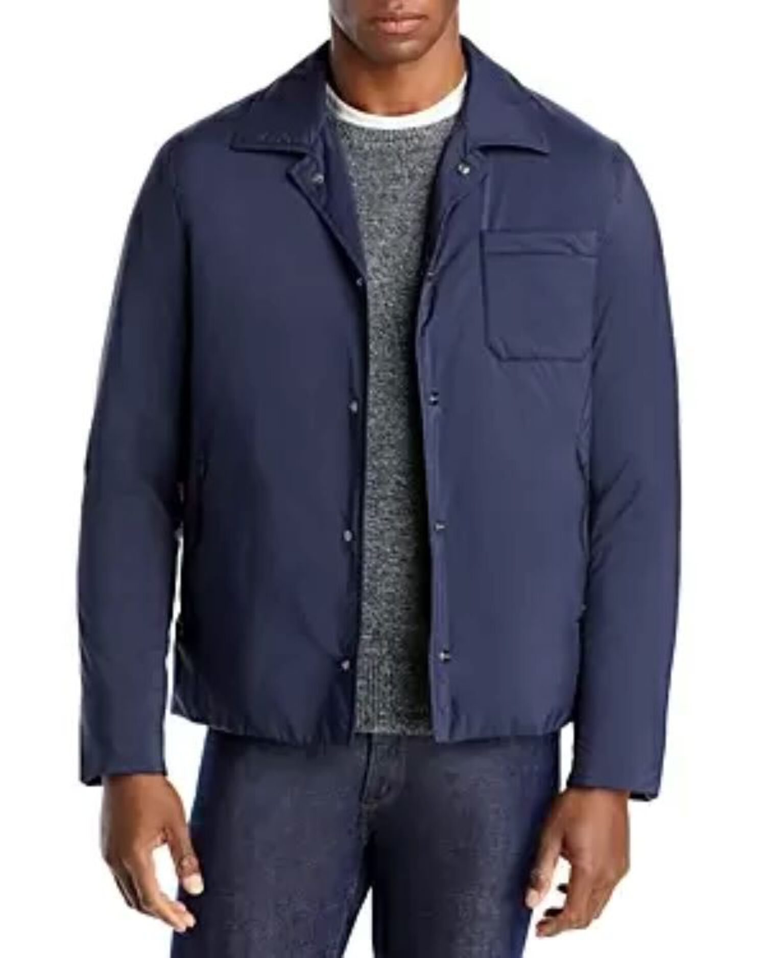 Herno Men's Nylon Water Resistant Matte Shirt Jacket - Walmart.com
