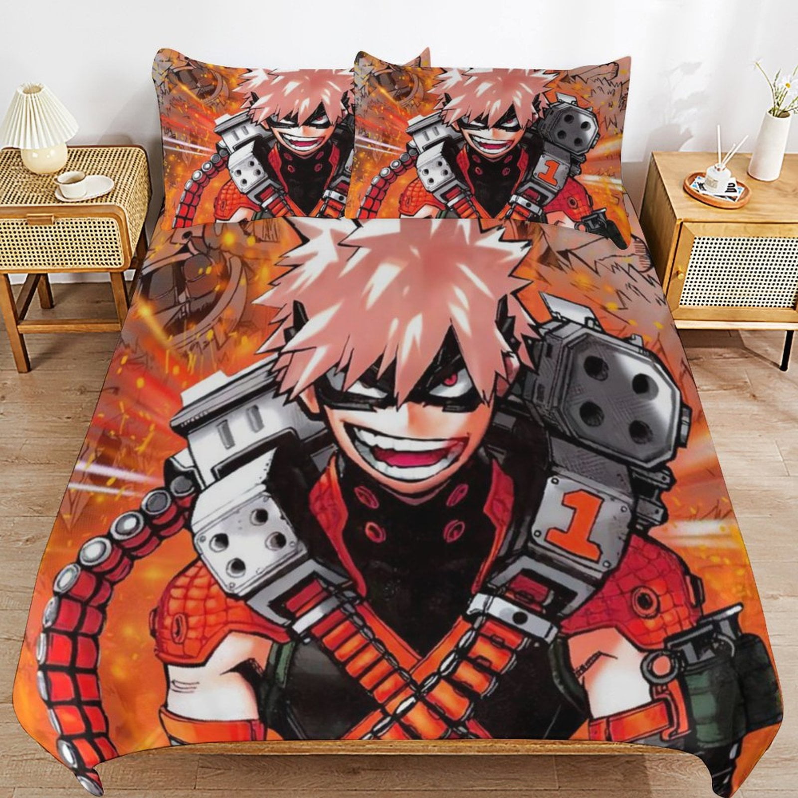My Hero Academia 3 Pieces Bedding Set 3D Printed Lightweight Bed Quilt ...