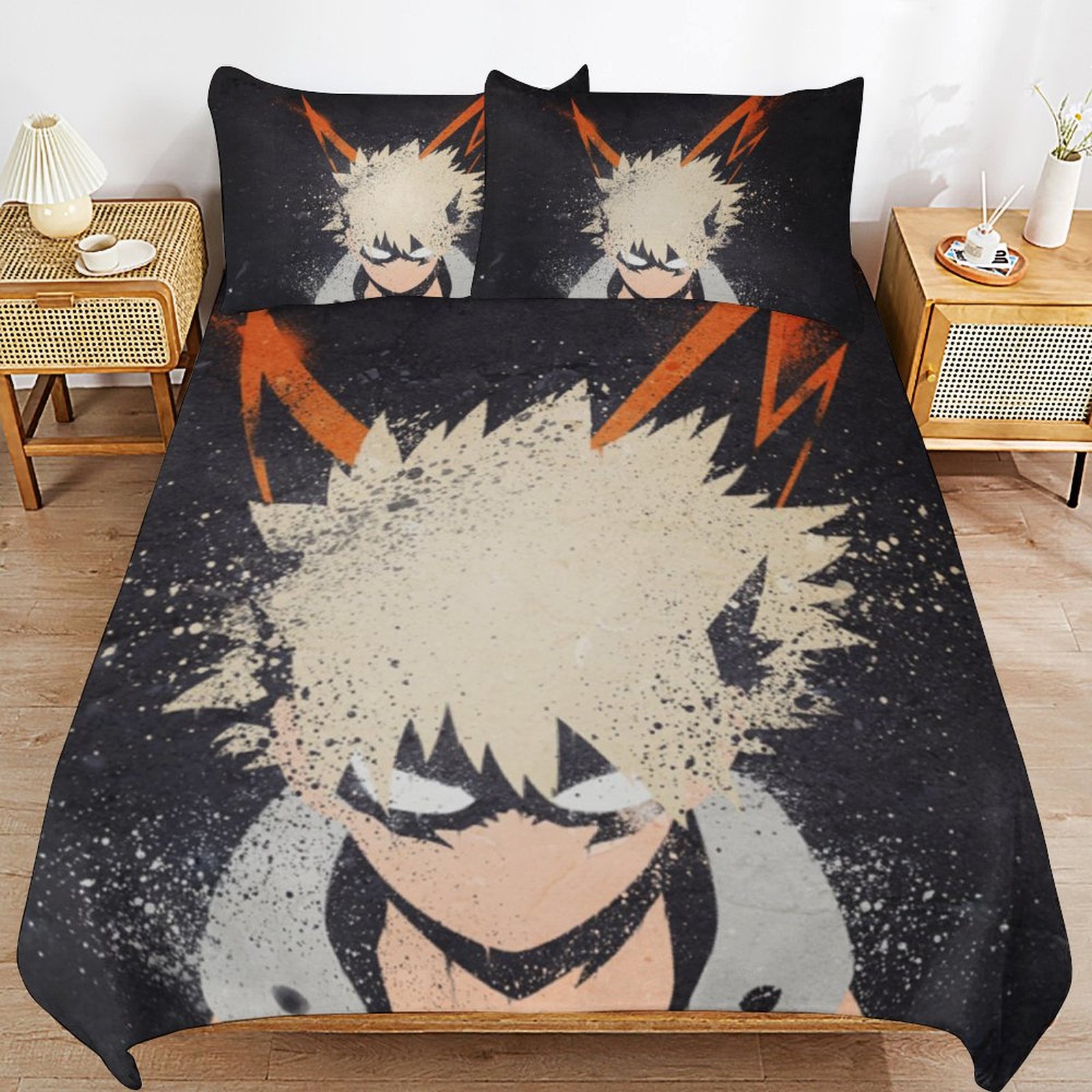 My Hero Academia 3 Pieces Bedding Set 3D Printed Lightweight Bed Quilt ...