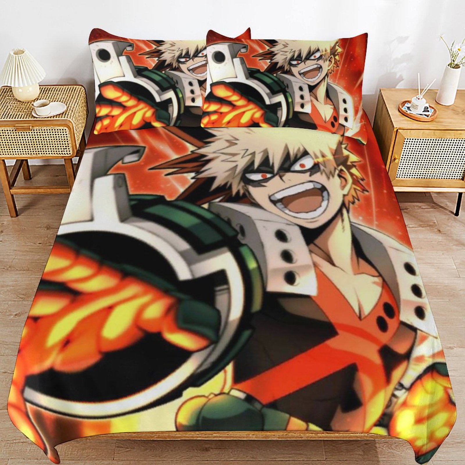 My Hero Academia 3 Pieces Bedding Set 3D Printed Lightweight Bed Quilt ...