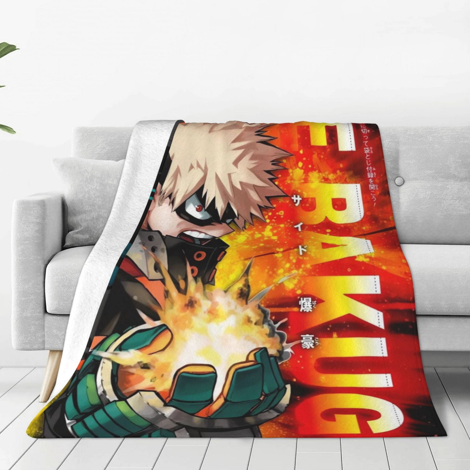 My Hero Academia Bakugo Katsuki Throw Blanket Couch Bed Sofa Soft ...