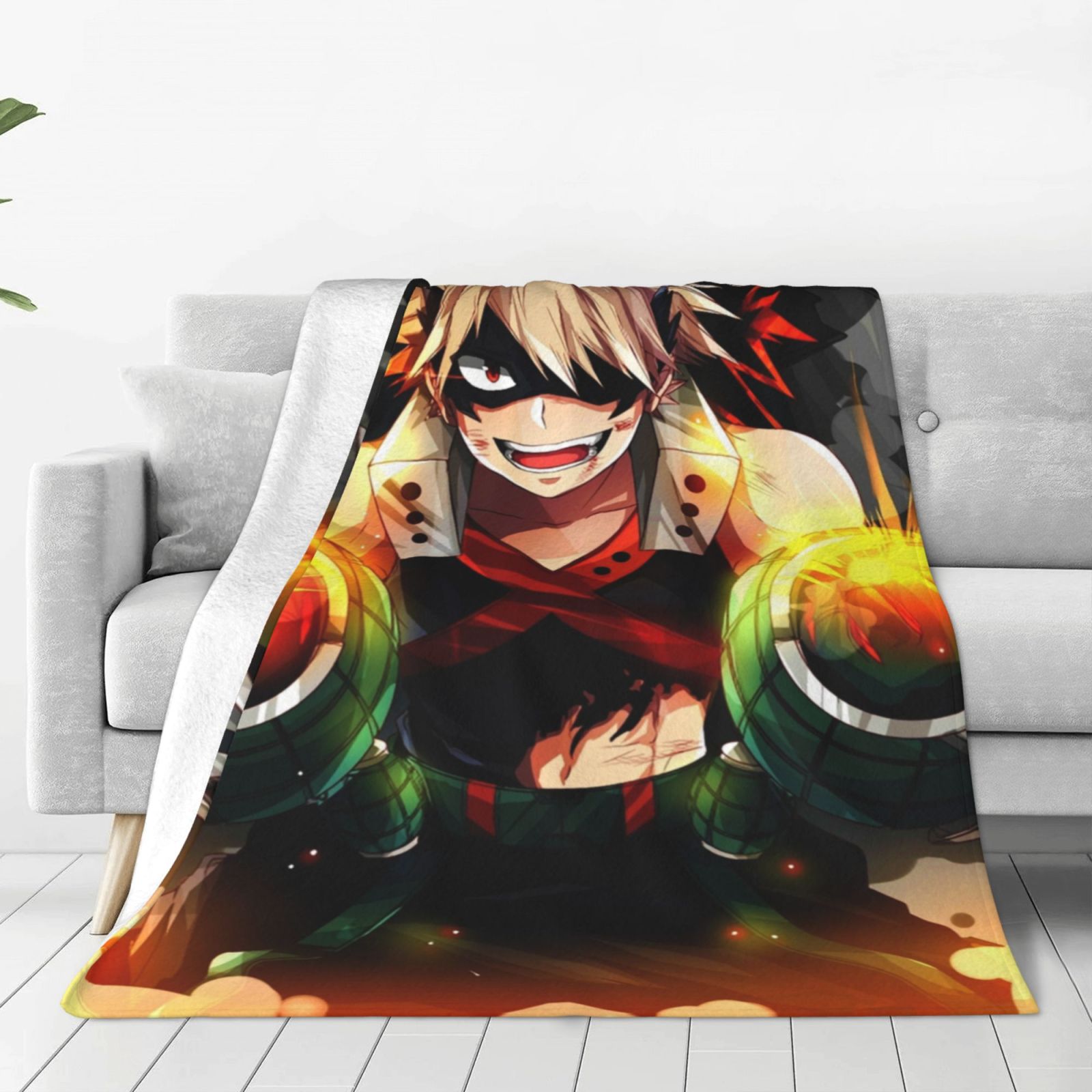 My Hero Academia Bakugo Katsuki Throw Blanket Couch Bed Sofa Soft ...