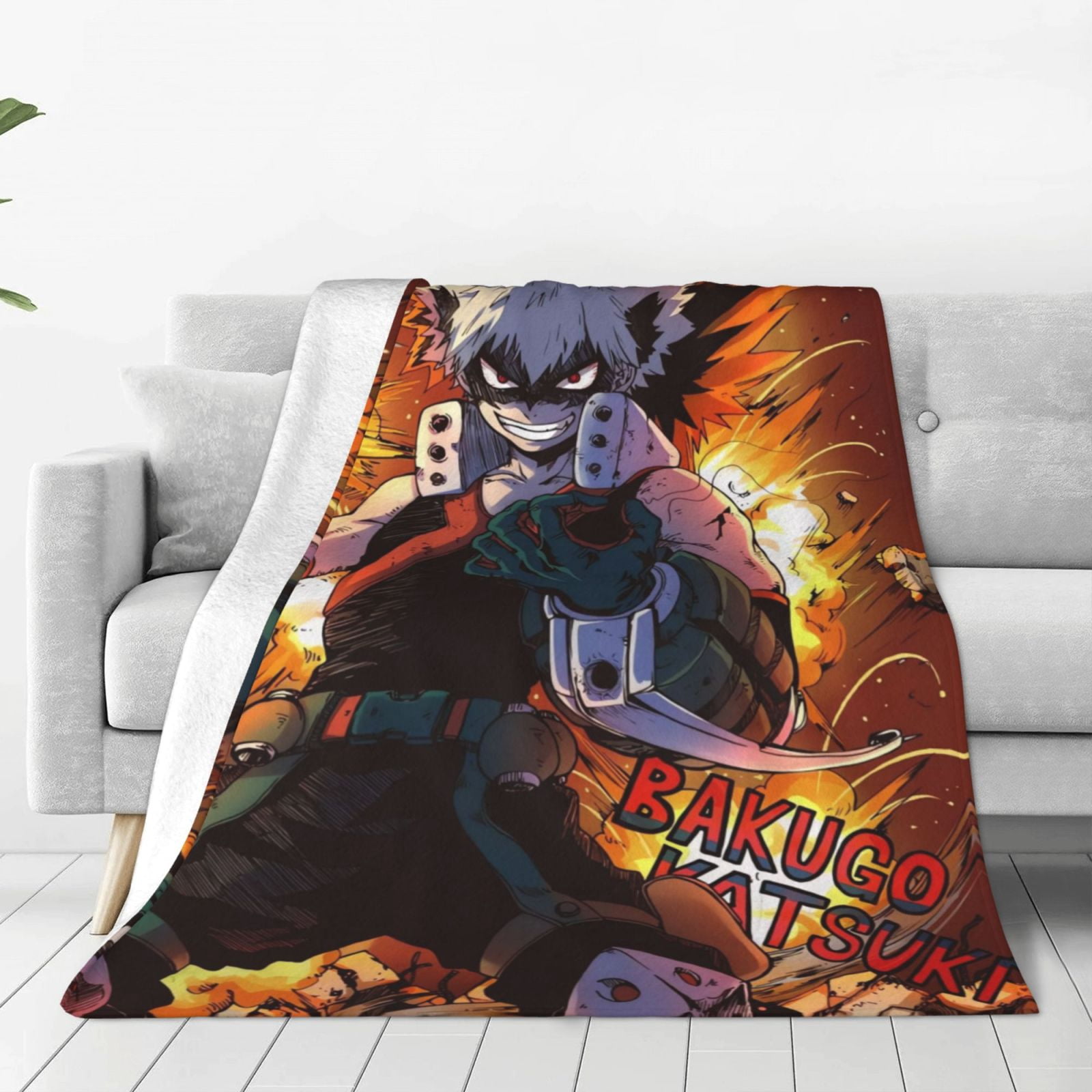 My Hero Academia Bakugo Katsuki Throw Blanket Couch Bed Sofa Soft ...