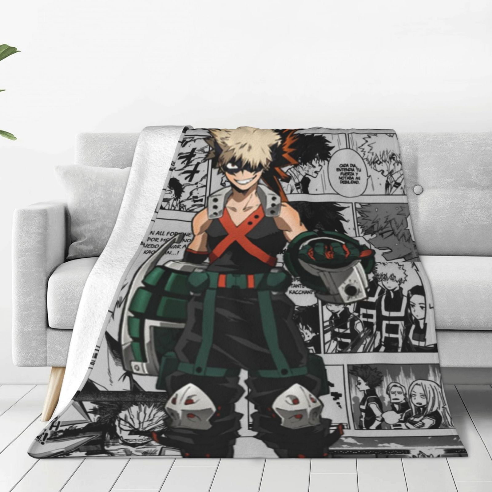 My Hero Academia Bakugo Katsuki Throw Blanket Couch Bed Sofa Soft ...