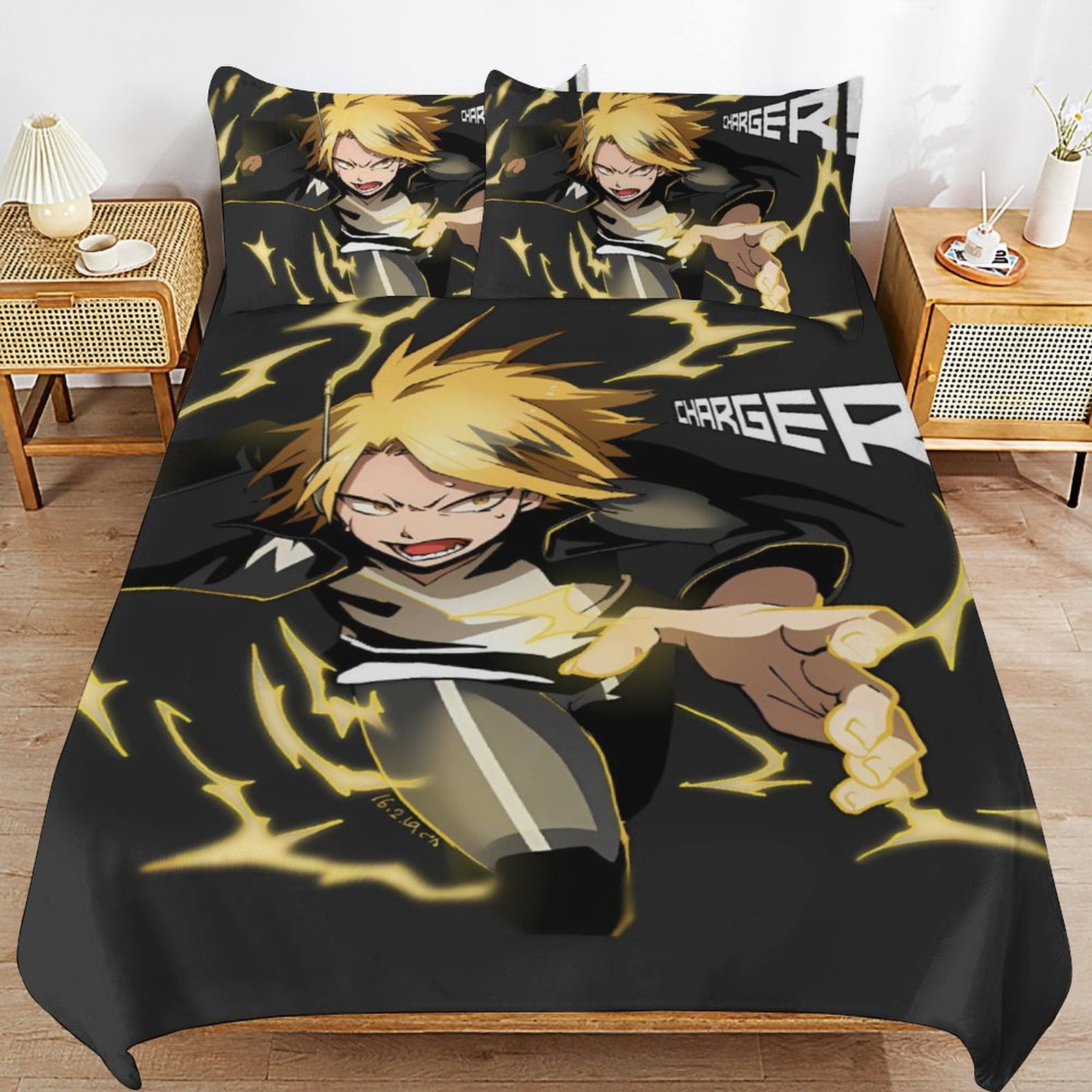My Hero Academia Denki Kaminari Bed Duvet Cover Microfiber Bedding Sets ...
