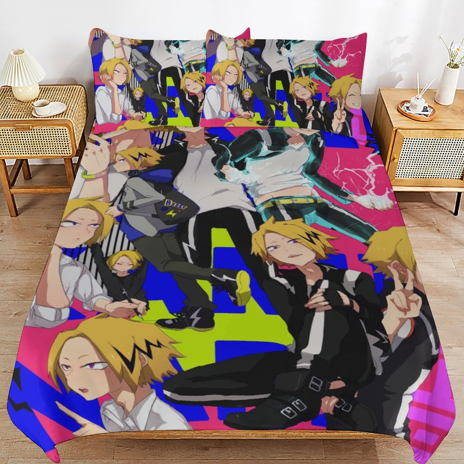 My Hero Academia Denki Kaminari Bed Duvet Cover Microfiber Bedding Sets ...