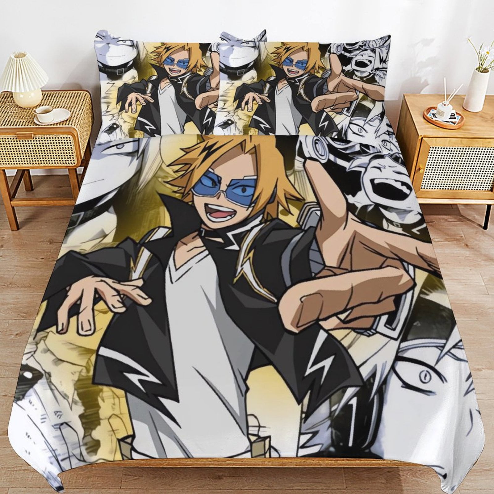 My Hero Academia Denki Kaminari Bed Duvet Cover Microfiber Bedding Sets ...