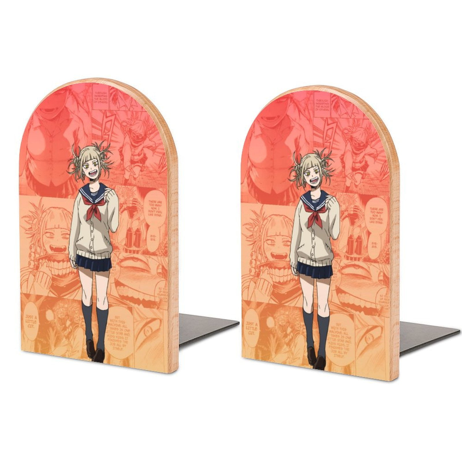 My Hero Academia Himiko Toga Anime Bookends Wood Book Divider Decor ...