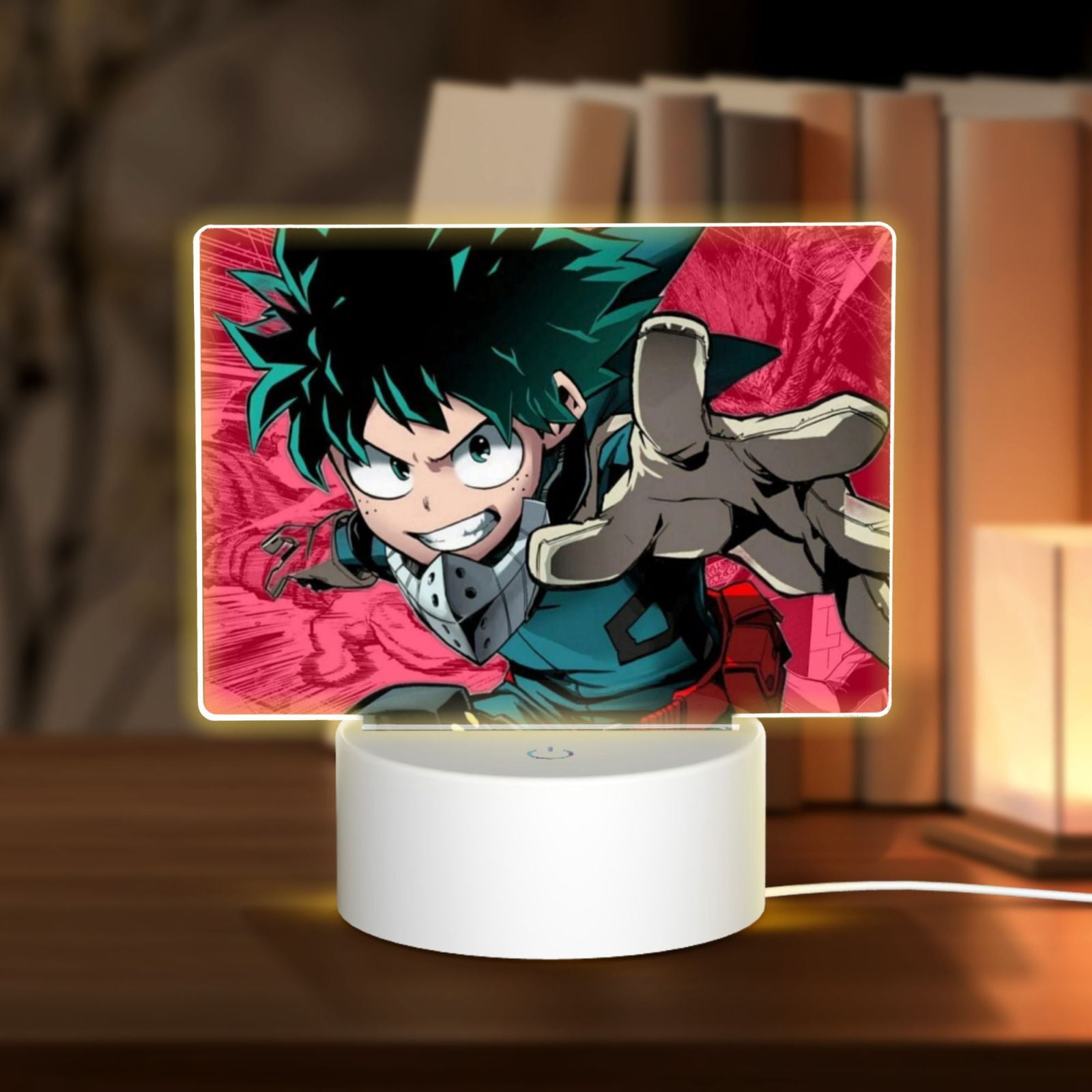 My Hero Academia Izuku Midoriya Acrylic Night Light Adjustable 3 Light ...