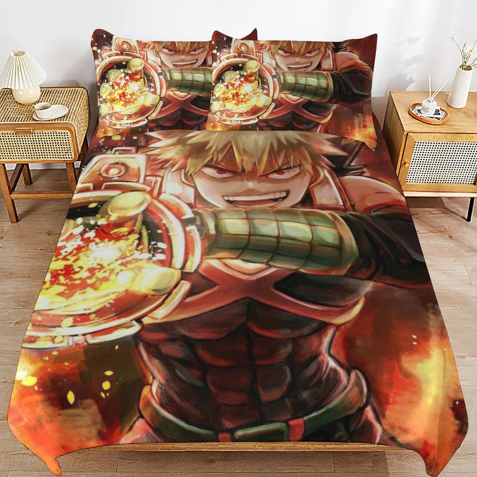 My Hero Academia Katsuki Bakugo Bed Duvet Cover Microfiber Bedding Sets ...