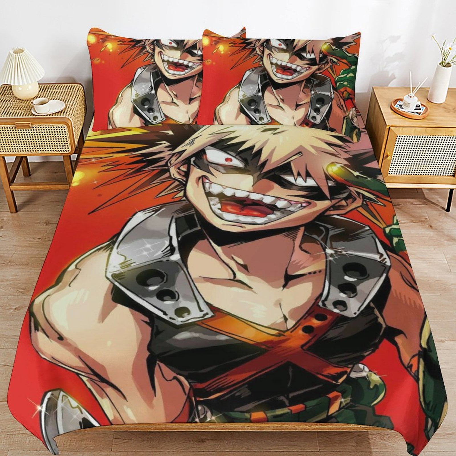 My Hero Academia Katsuki Bakugo Bed Duvet Cover Microfiber Bedding Sets ...