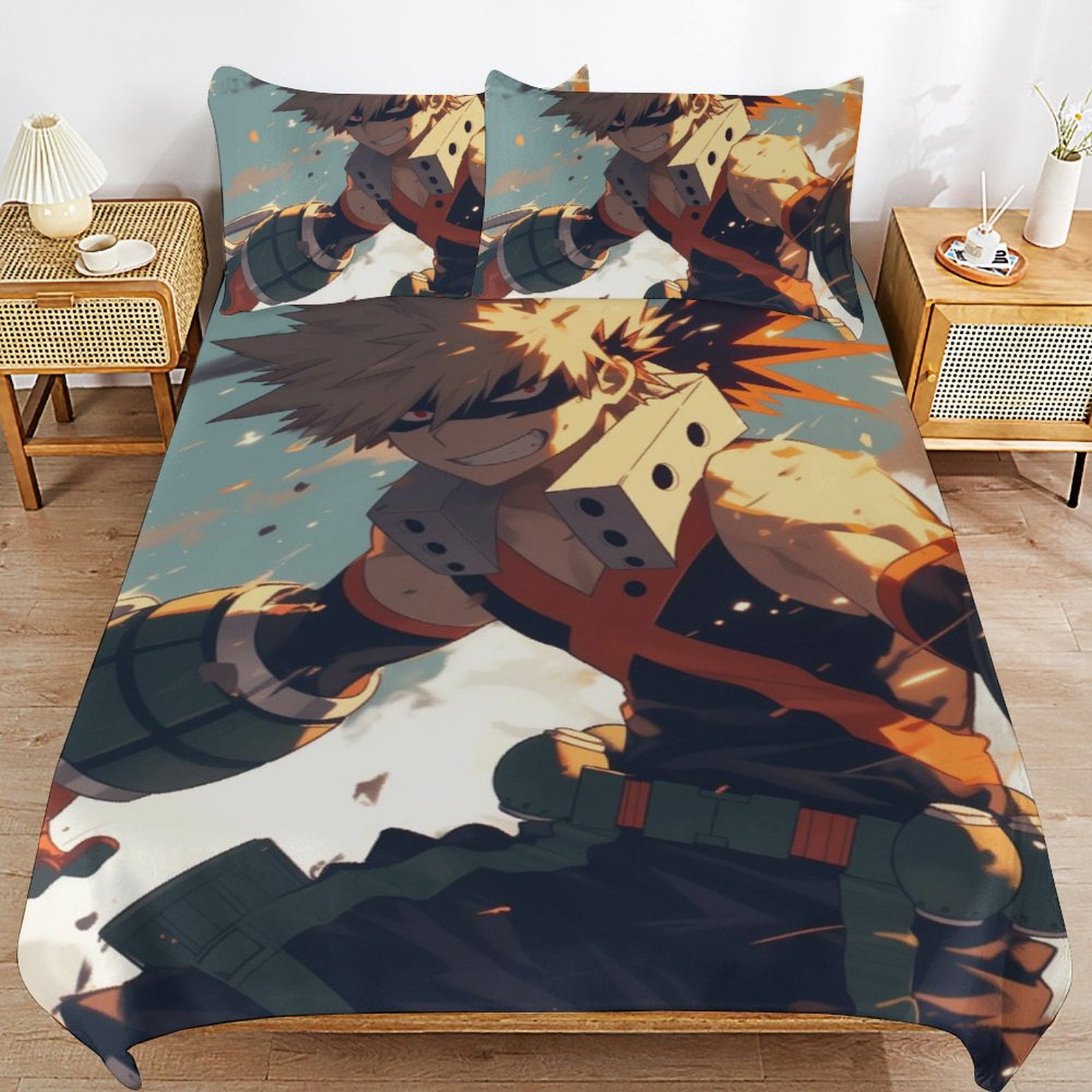 My Hero Academia Katsuki Bakugo Bed Duvet Cover Microfiber Bedding Sets ...