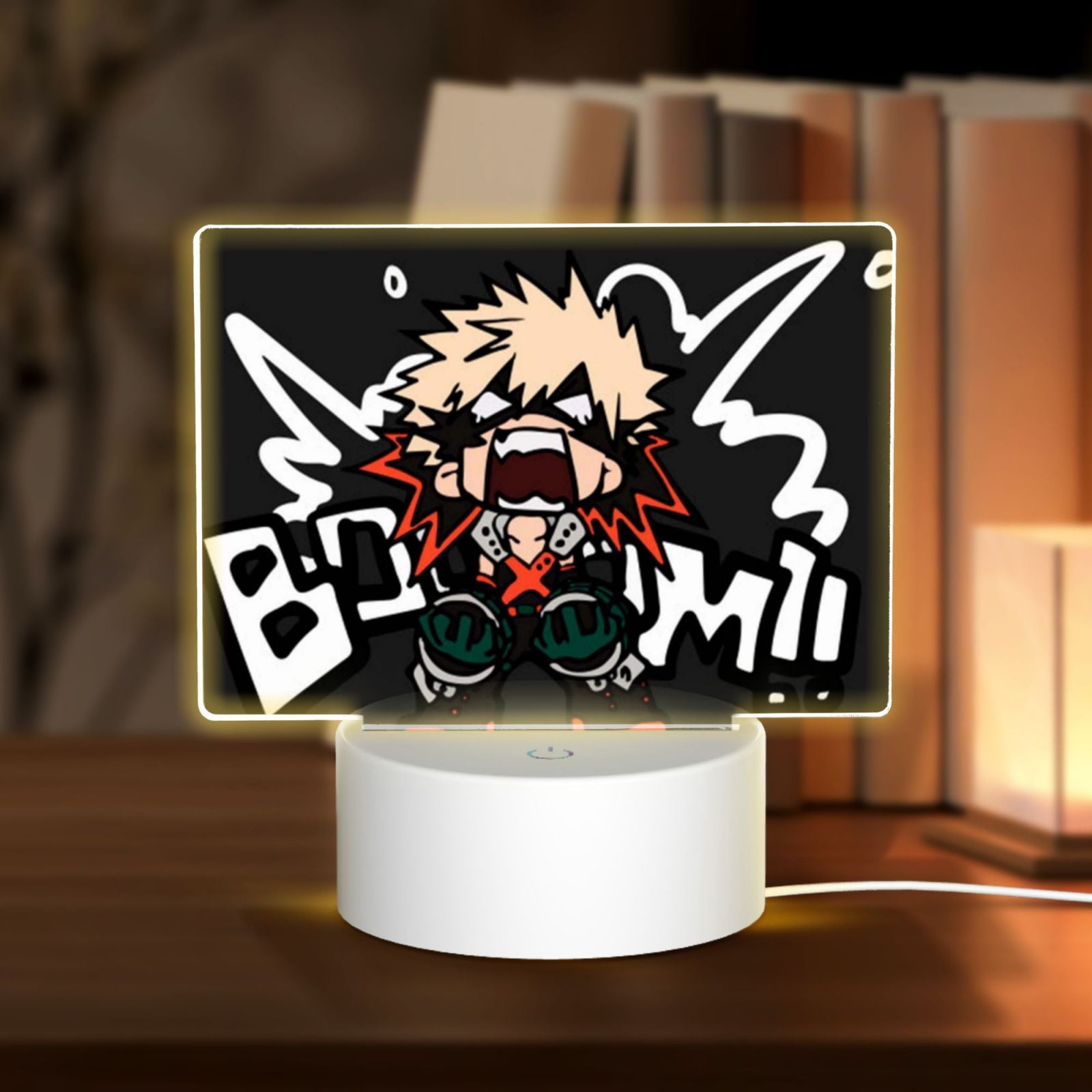 My Hero Academia Mha Acrylic Night Light Adjustable 3 Light Modes USB ...