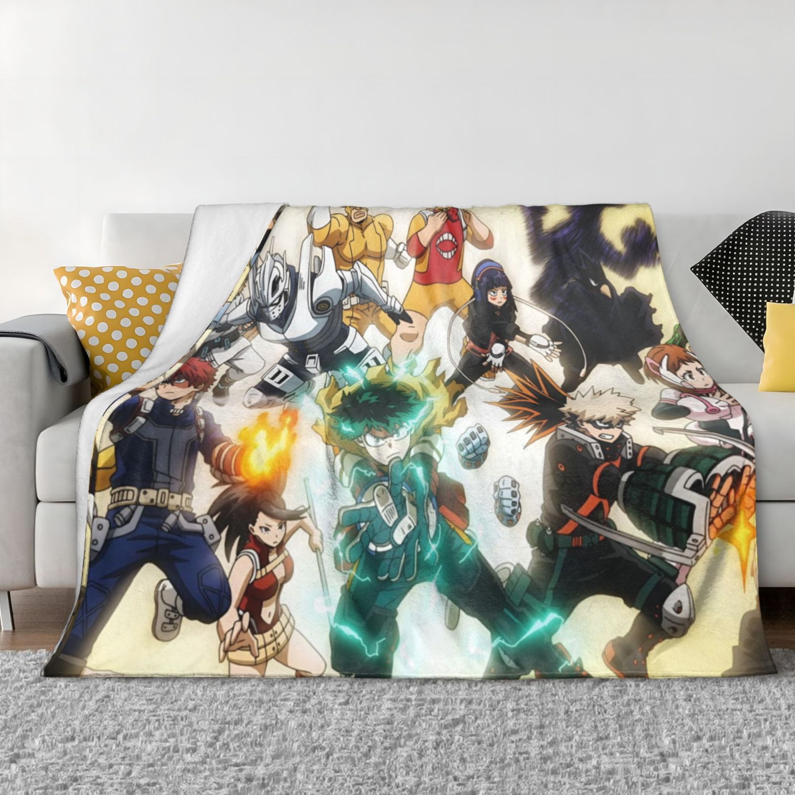 My Hero Academia Mha Anime Flannel Blanket Ultra-Soft Micro Fleece ...