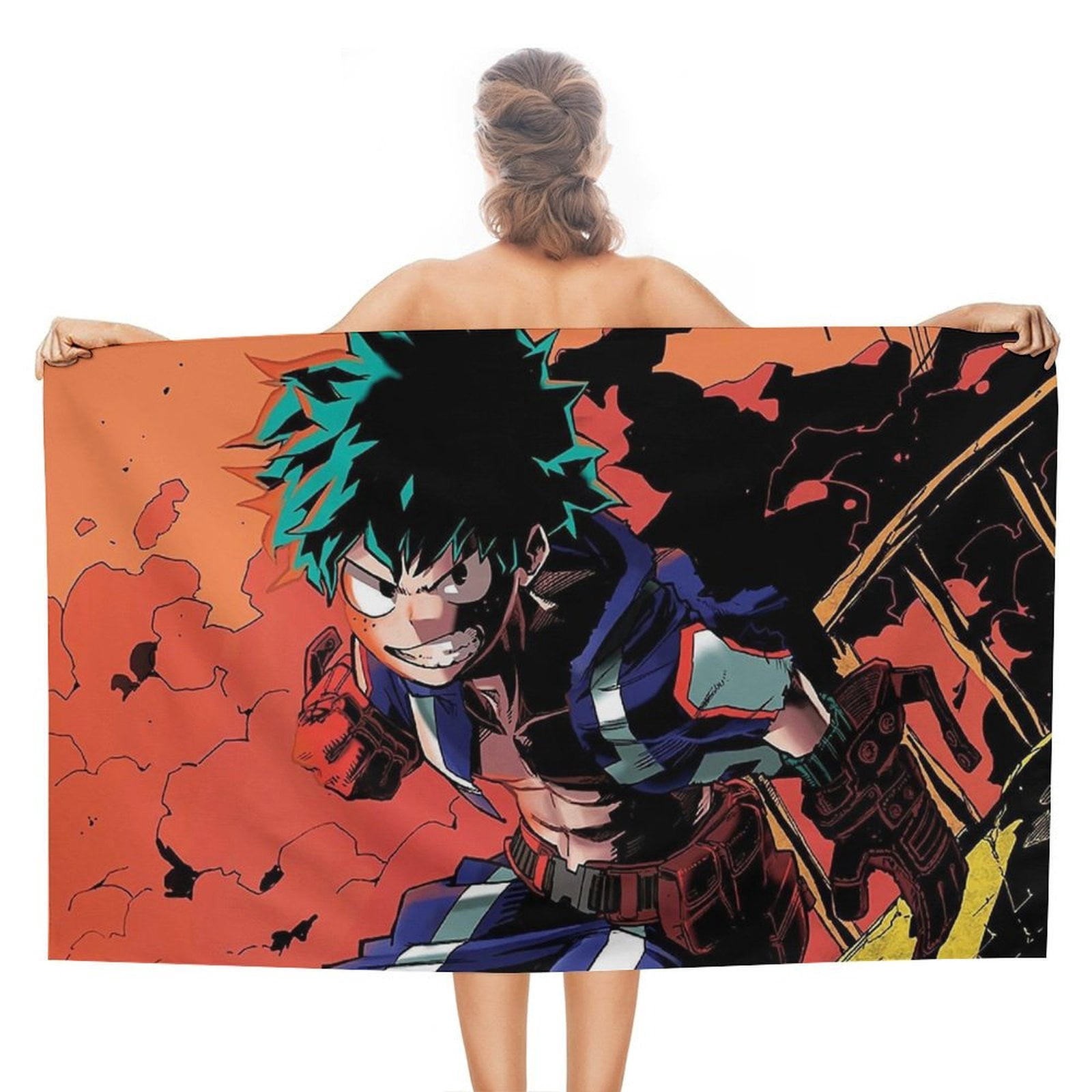 My Hero Academia Mha Deku Beach Towel Microfiber Soft Absorbent Quick ...