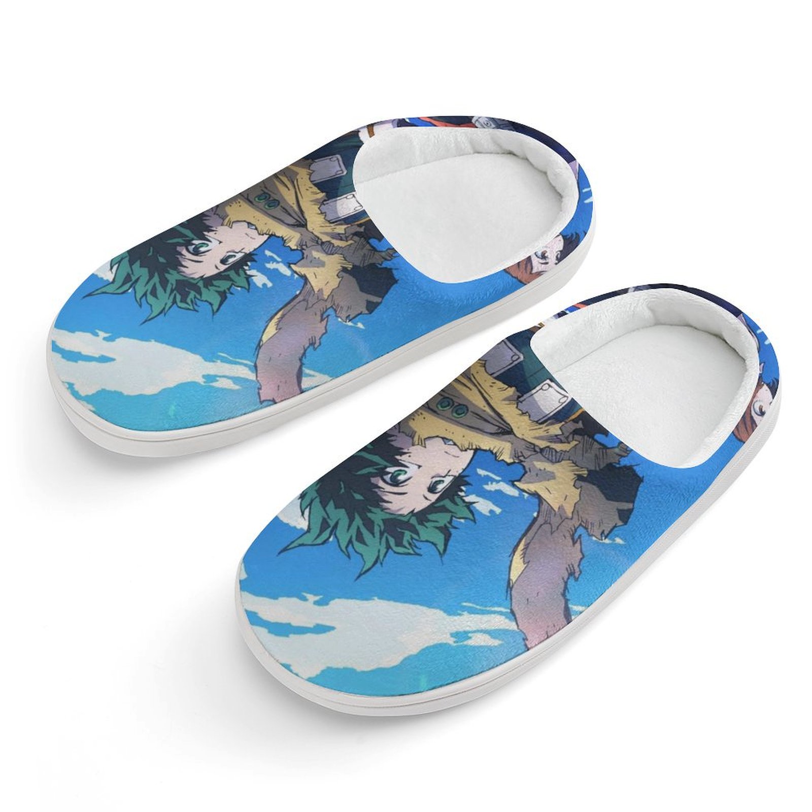 My Hero Academia Mha Kid's Cotton Slippers Winter Warm Soft Plush ...