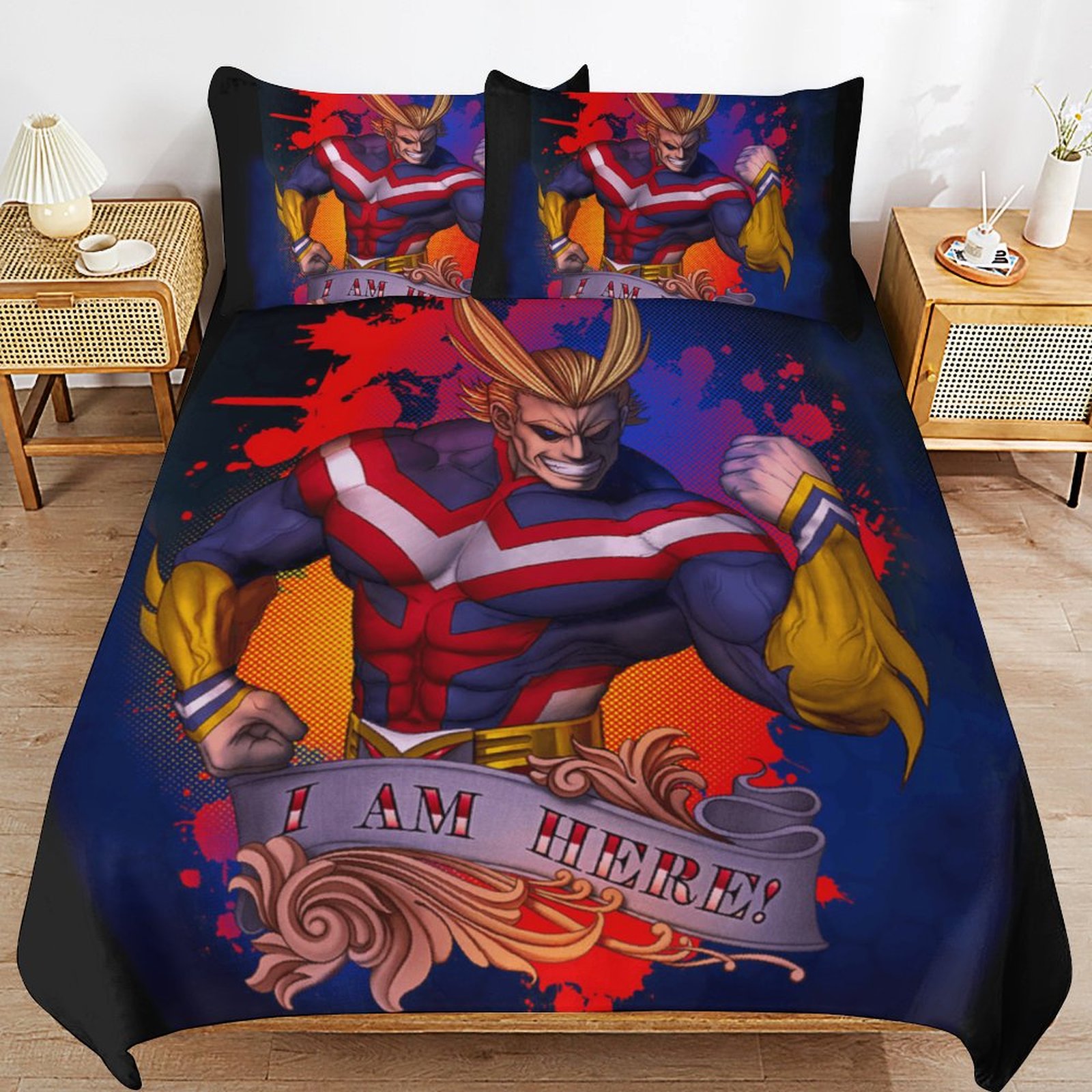 My Hero Academia All Might Bed Duvet Cover Microfiber Bedding Sets 3D ...