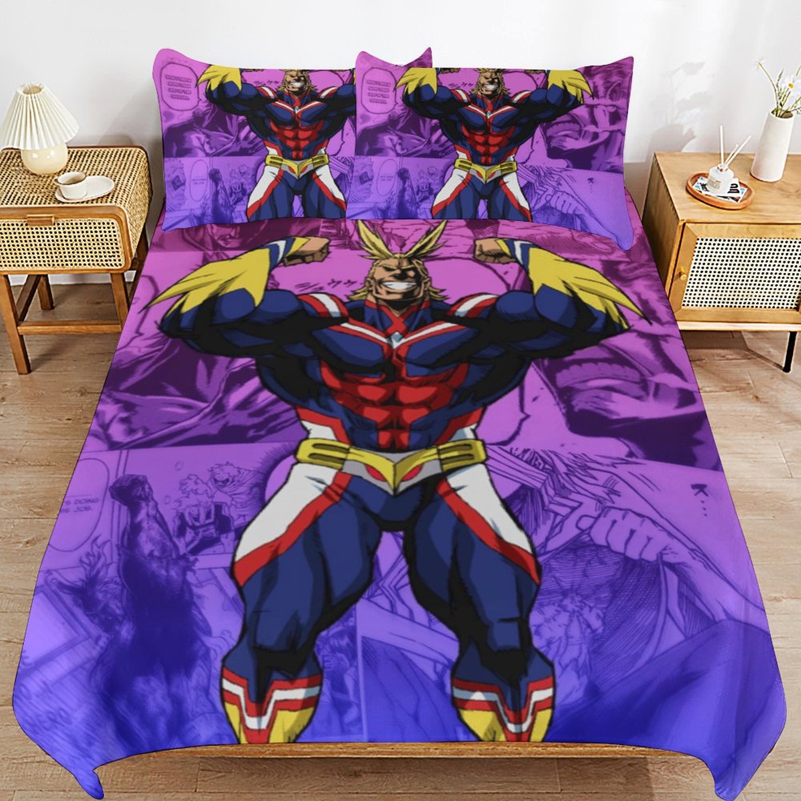 My Hero Academia All Might Bed Duvet Cover Microfiber Bedding Sets 3D ...