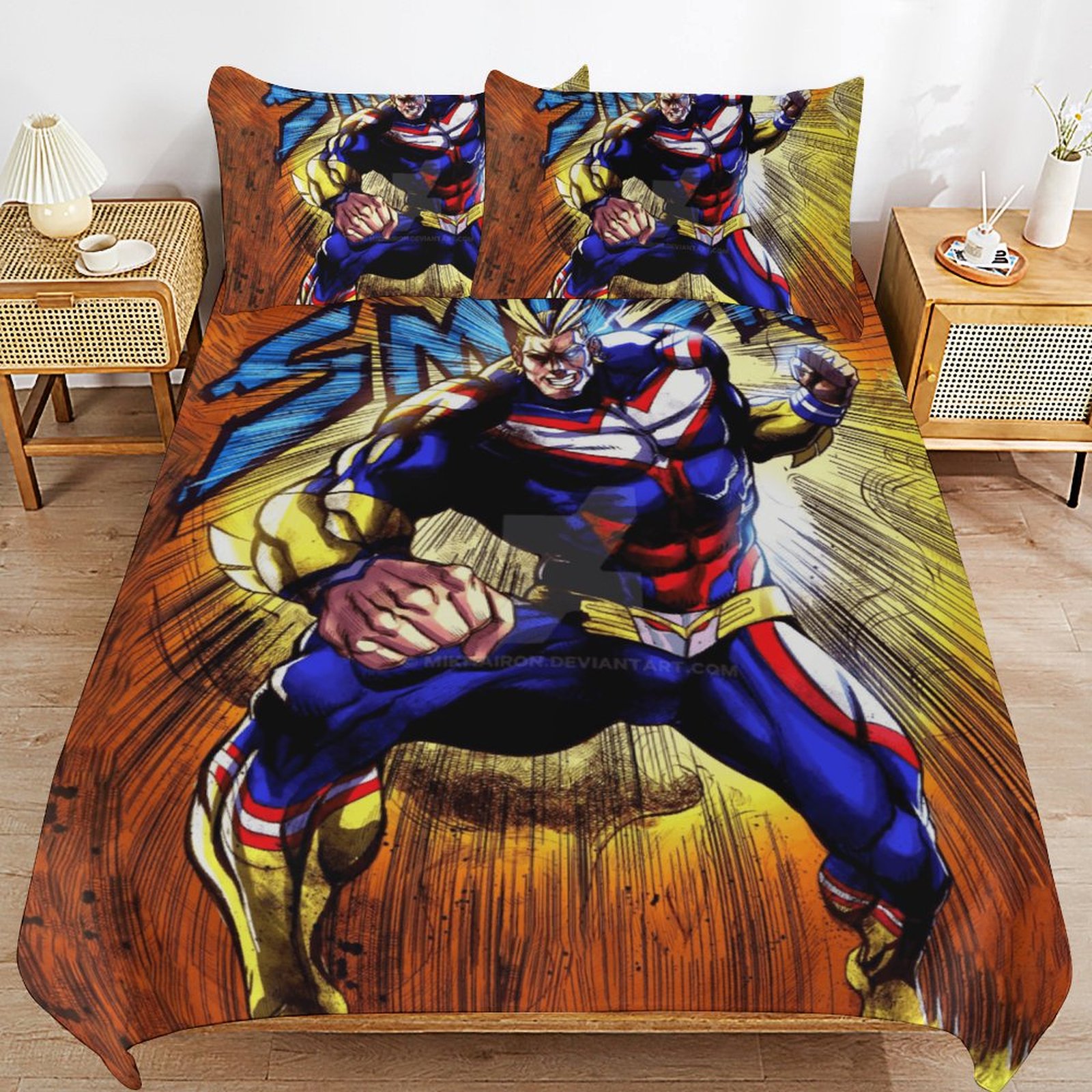 My Hero Academia All Might Bed Duvet Cover Microfiber Bedding Sets 3D ...