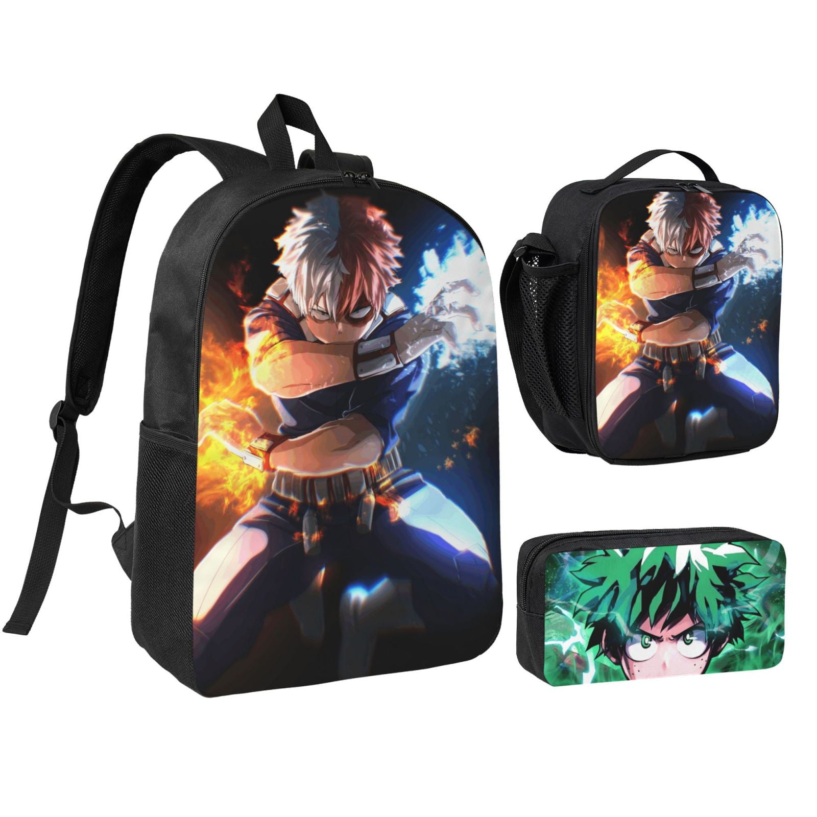 My Hero Academia Shoto Todoroki Backpack Set 3pcs Schoolbag Lunch Bag ...