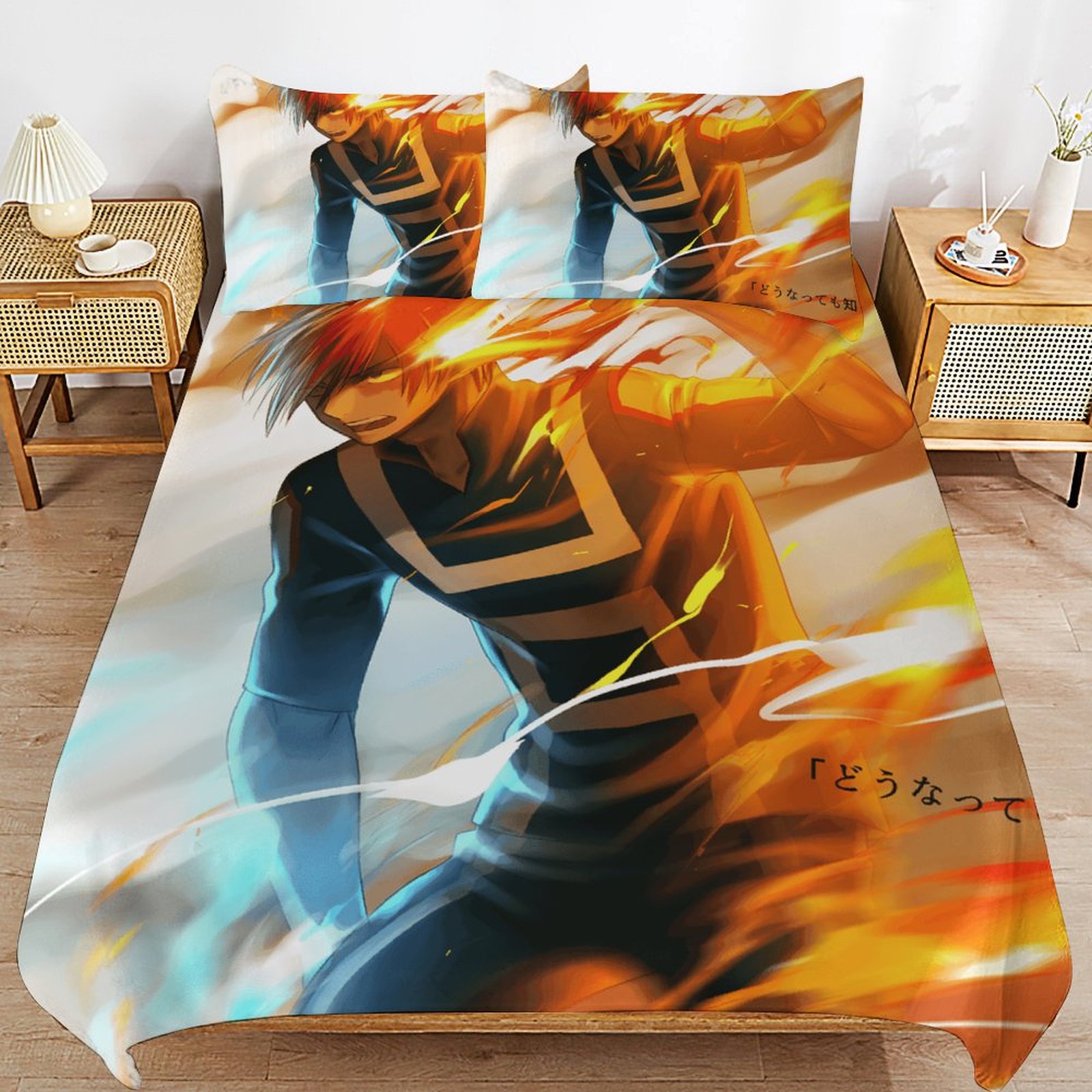 My Hero Academia Shoto Todoroki Bed Duvet Cover Microfiber Bedding Sets ...