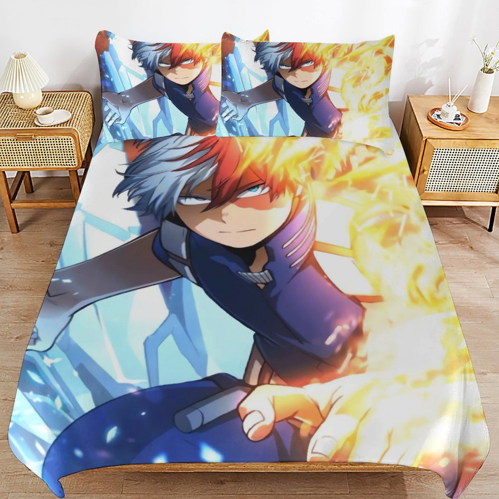 My Hero Academia Shoto Todoroki Bed Duvet Cover Microfiber Bedding Sets ...