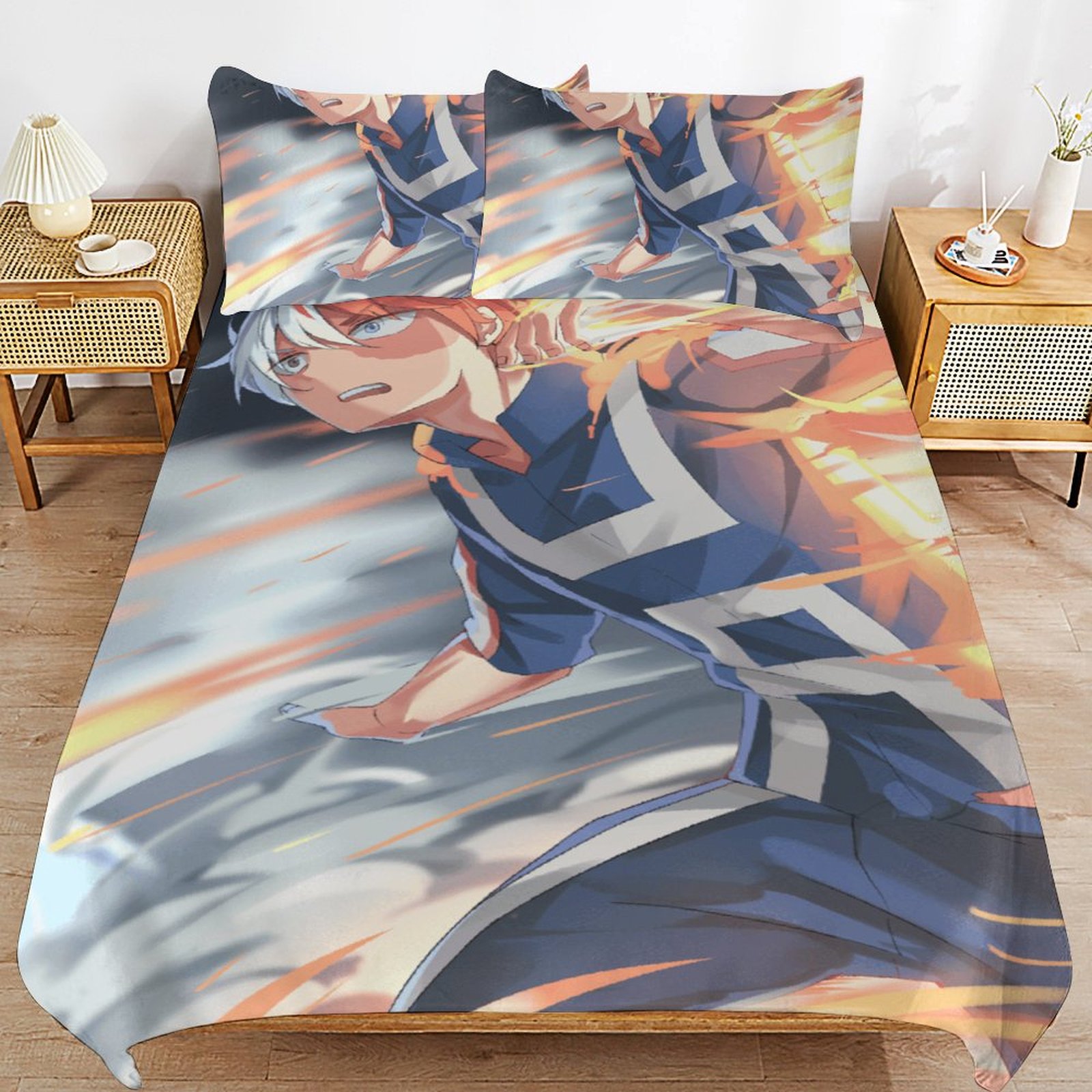My Hero Academia Shoto Todoroki Bed Duvet Cover Microfiber Bedding Sets ...