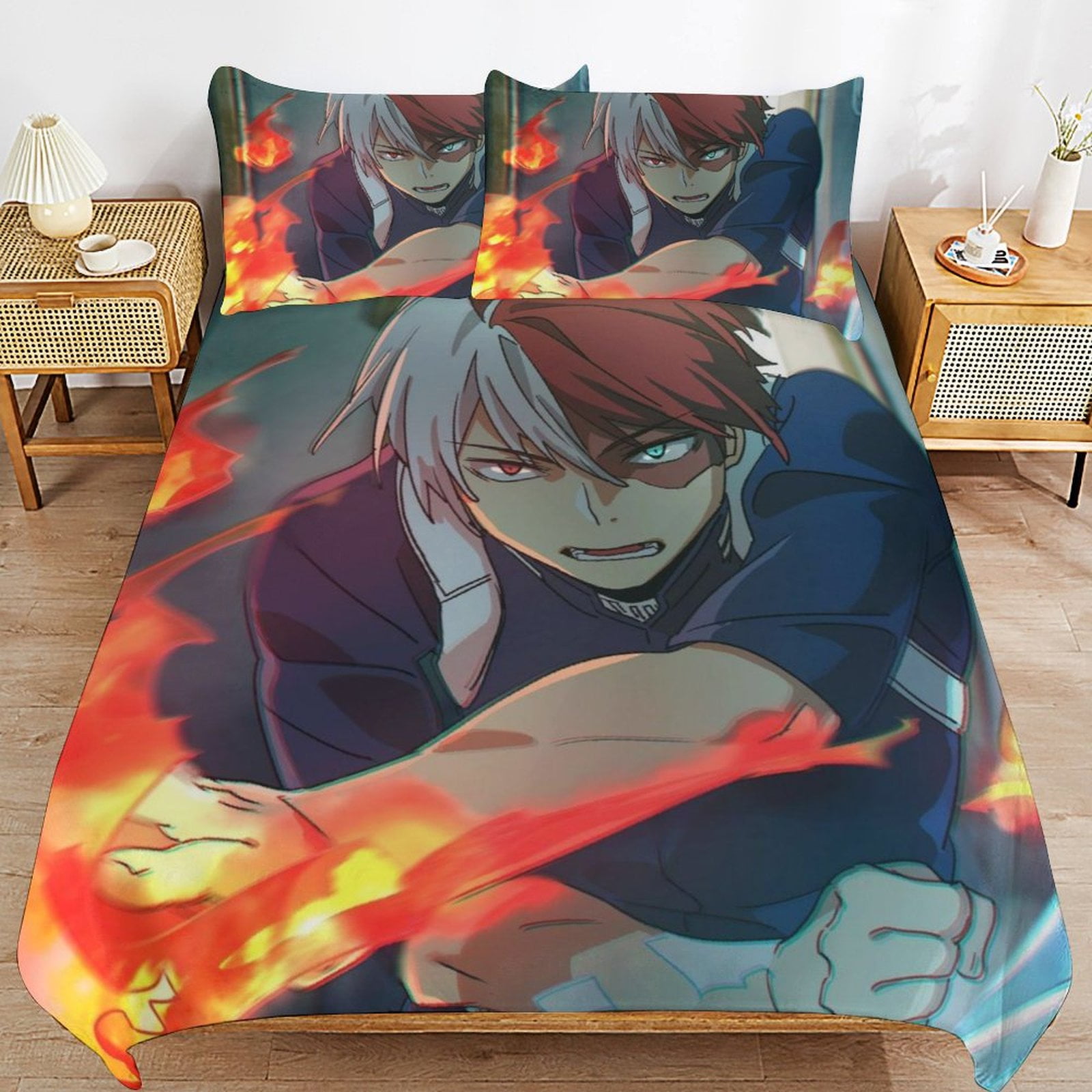 My Hero Academia Shoto Todoroki Bed Duvet Cover Microfiber Bedding Sets ...