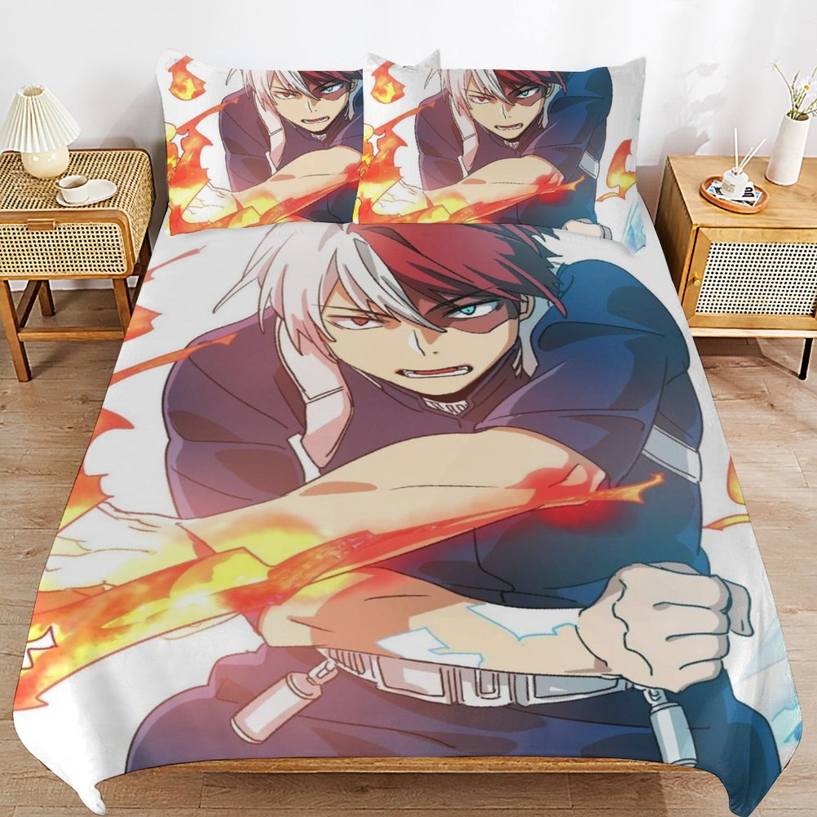 My Hero Academia Shoto Todoroki Bed Duvet Cover Microfiber Bedding Sets ...