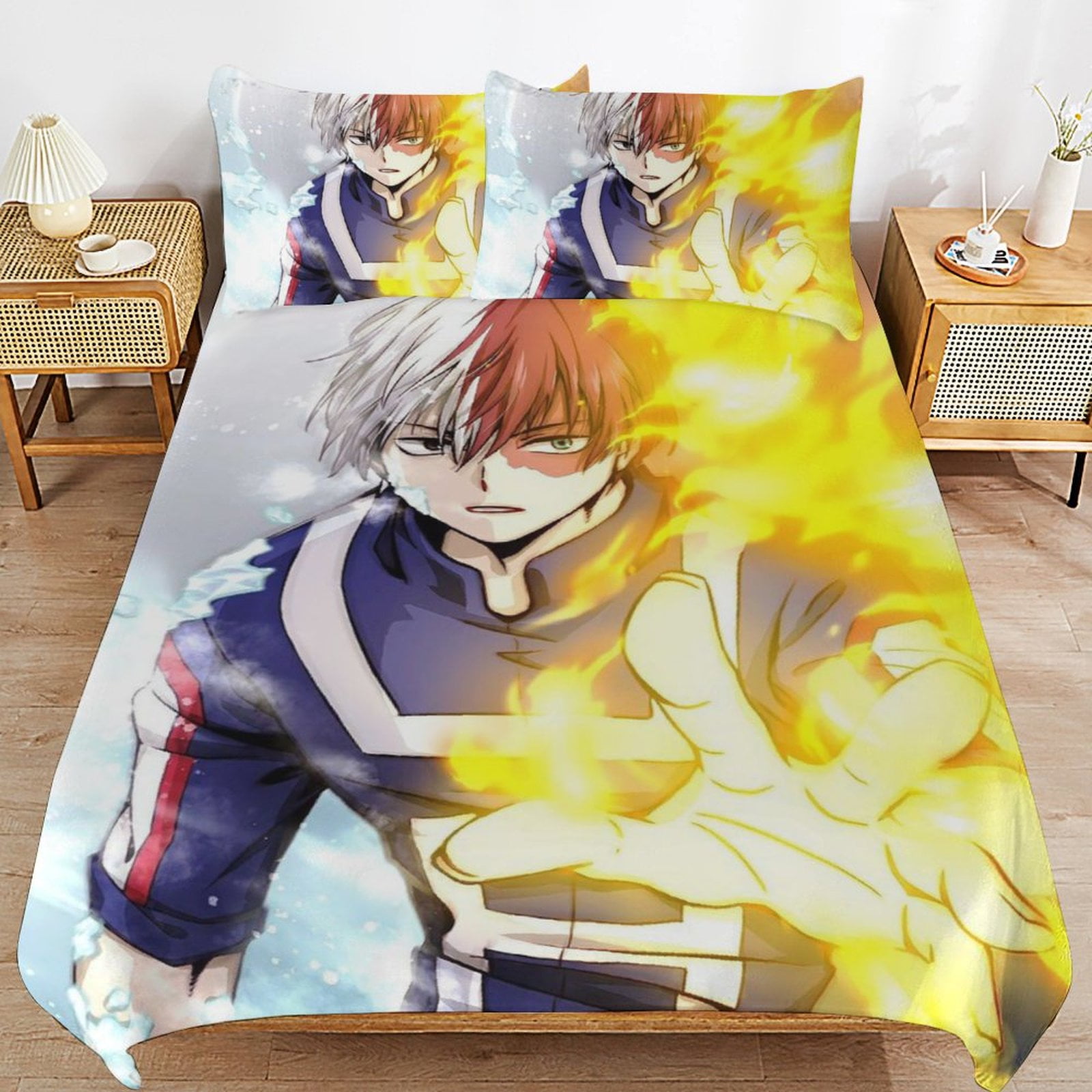 My Hero Academia Shoto Todoroki Bed Duvet Cover Microfiber Bedding Sets ...